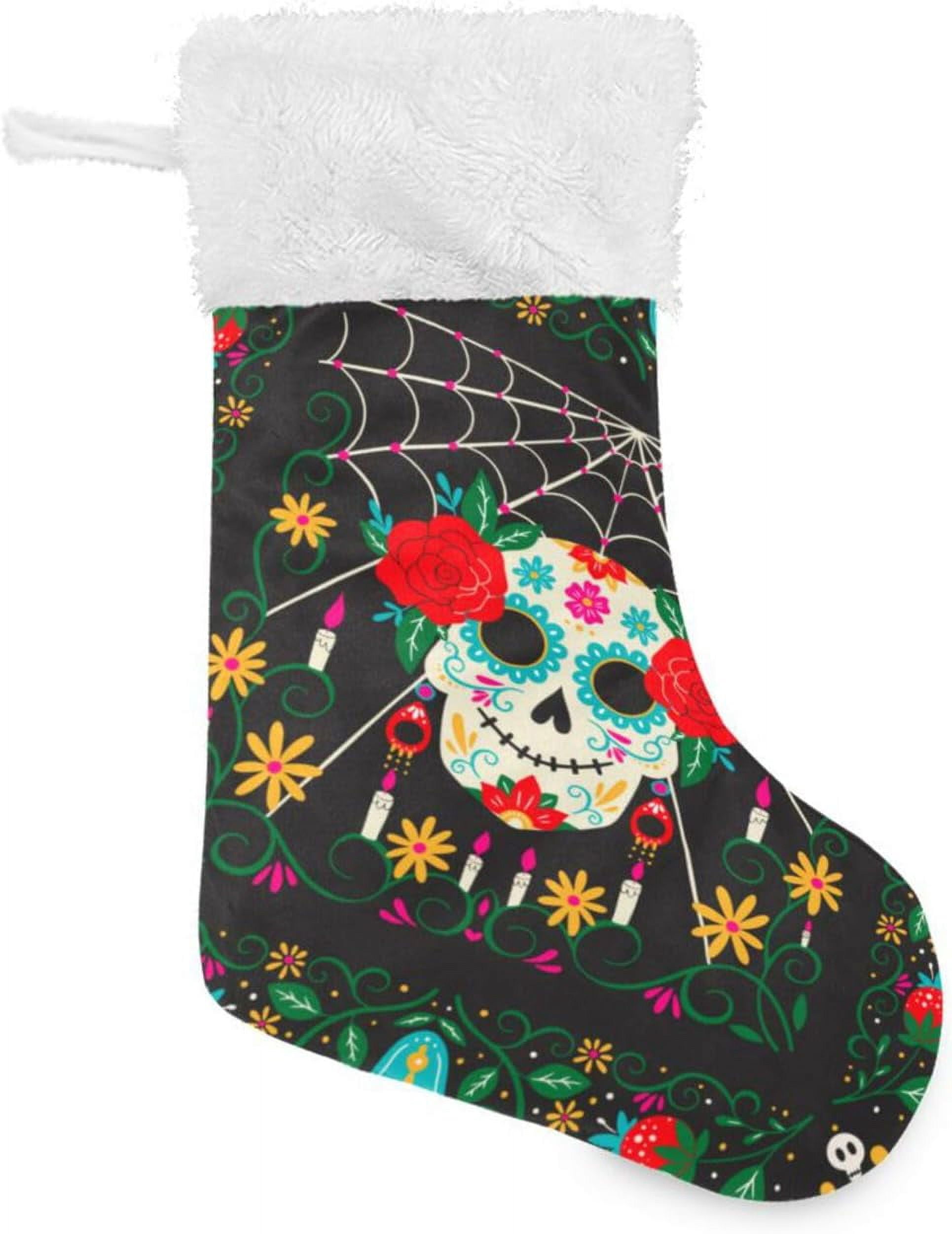 Coolnut 1 PCS Christmas Stocking Skeleton Element Big Warm 17.7 x 12 ...