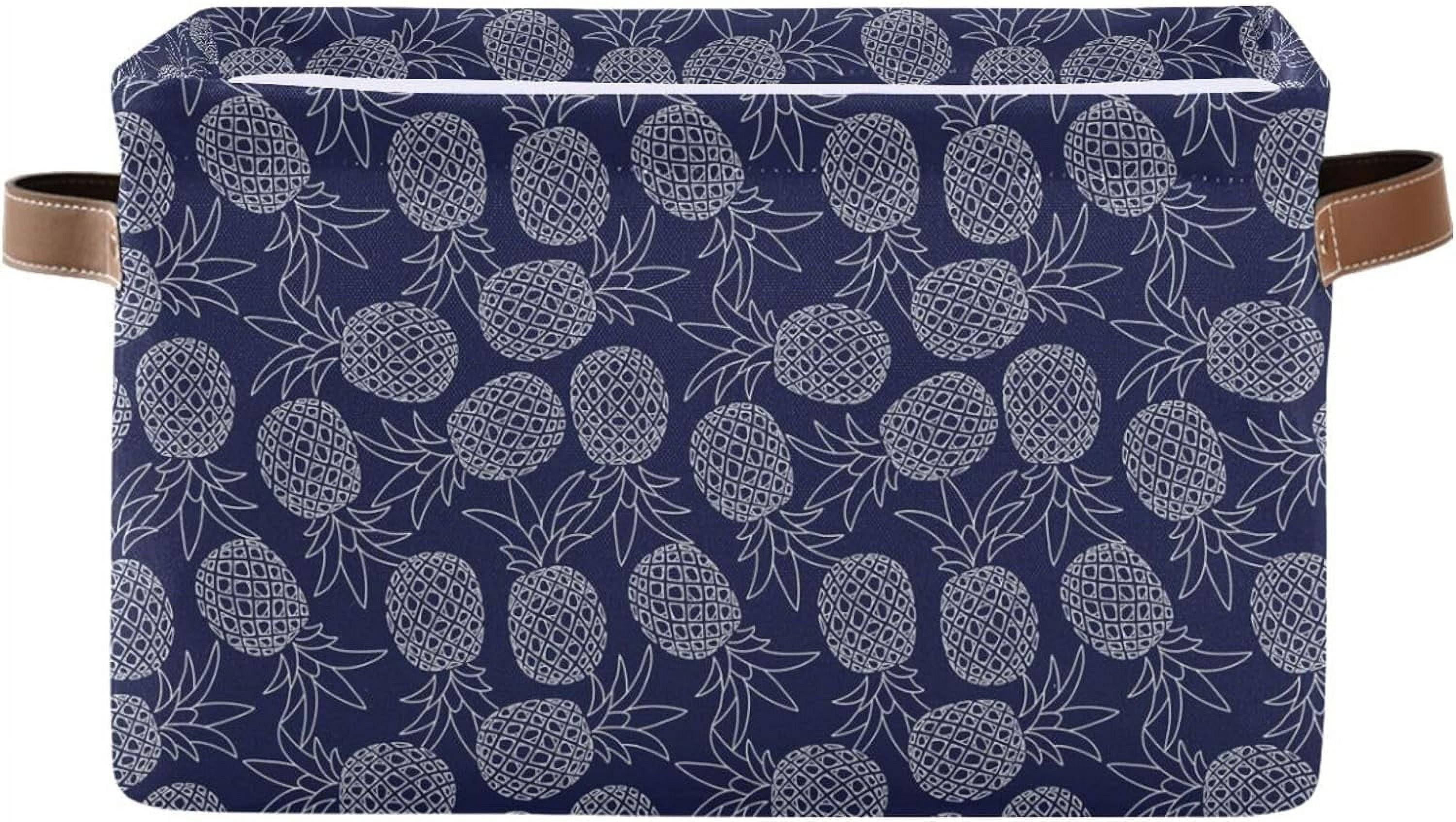 Coolnut 1 Pack Fabric Storage Basket Cute Pineapple Closet Storage Bins ...