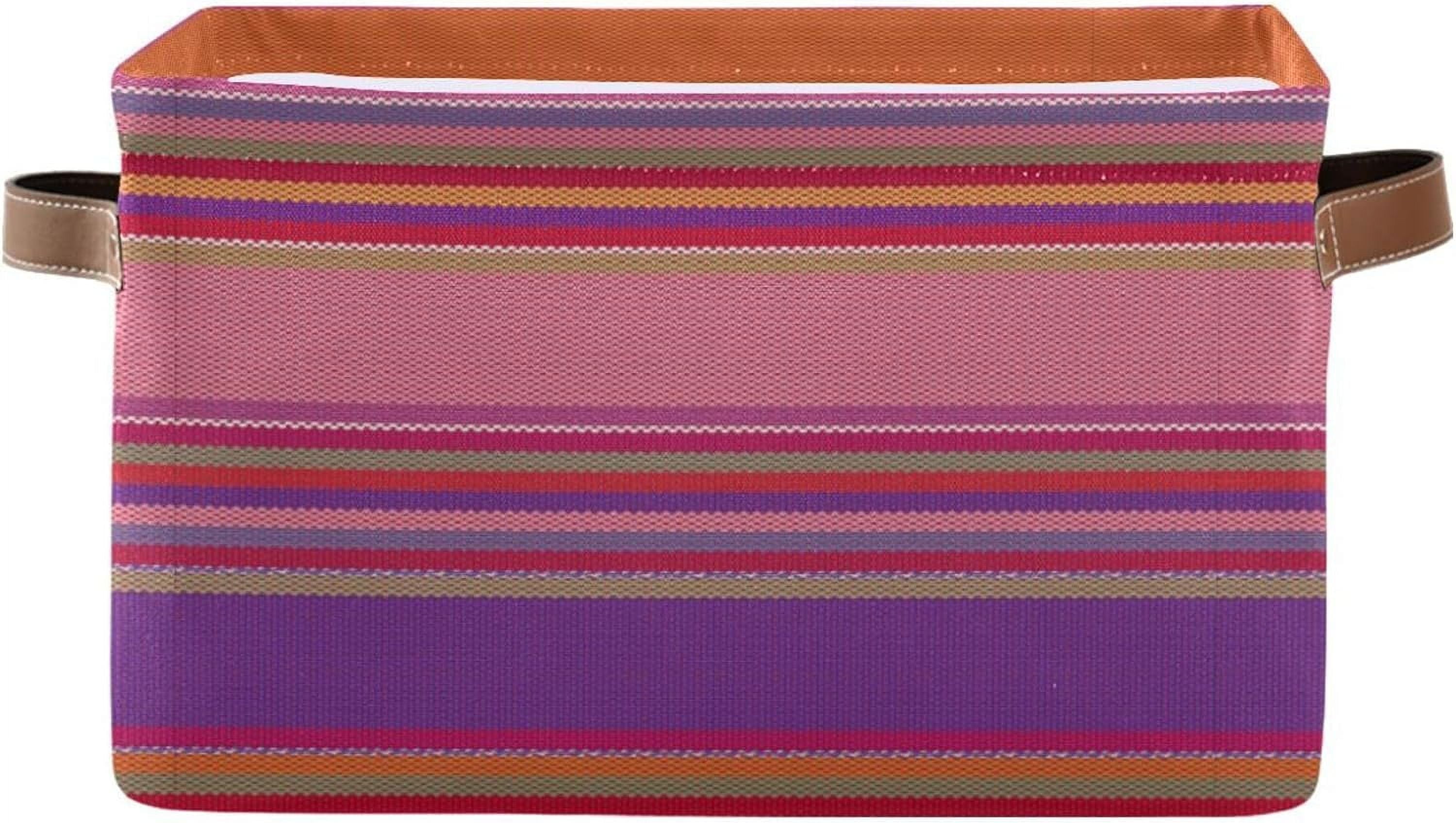 Coolnut 1 Pack Fabric Storage Basket Mexican Serape Blanket Stripes ...