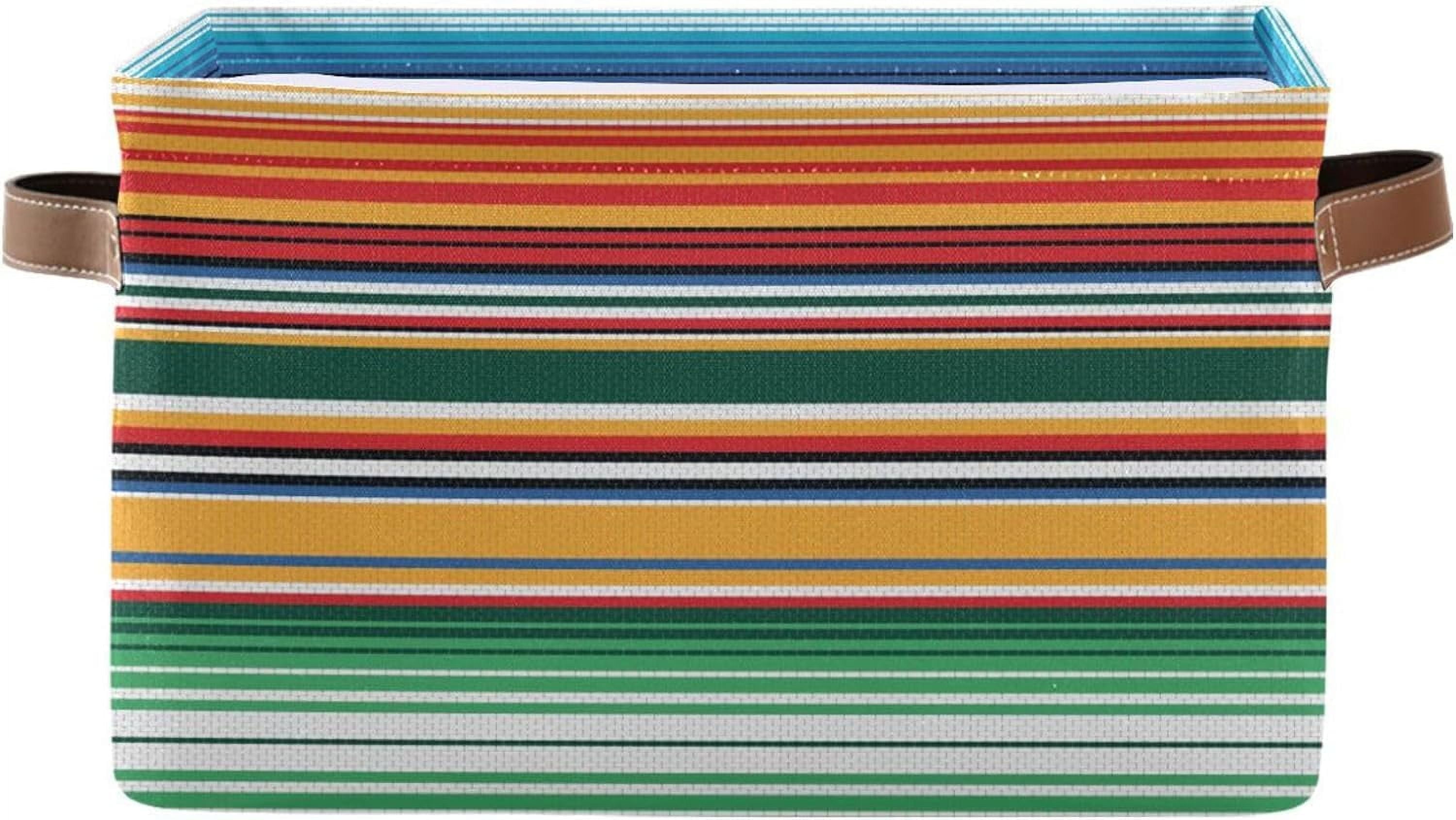 Coolnut 1 Pack Fabric Storage Basket Mexican Serape Blanket Stripes ...