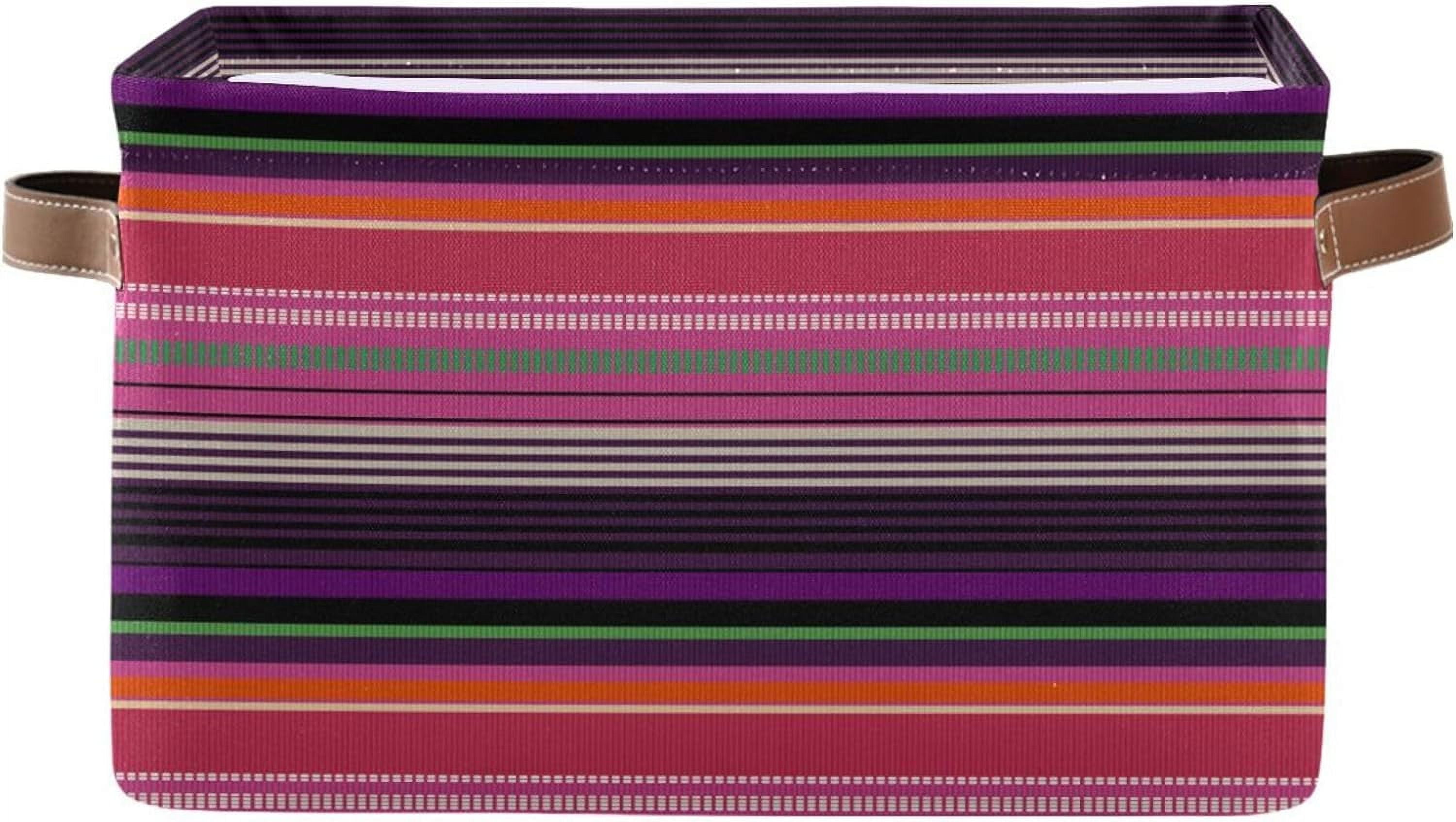 Coolnut 1 Pack Fabric Storage Basket Mexican Serape Stripes Closet ...