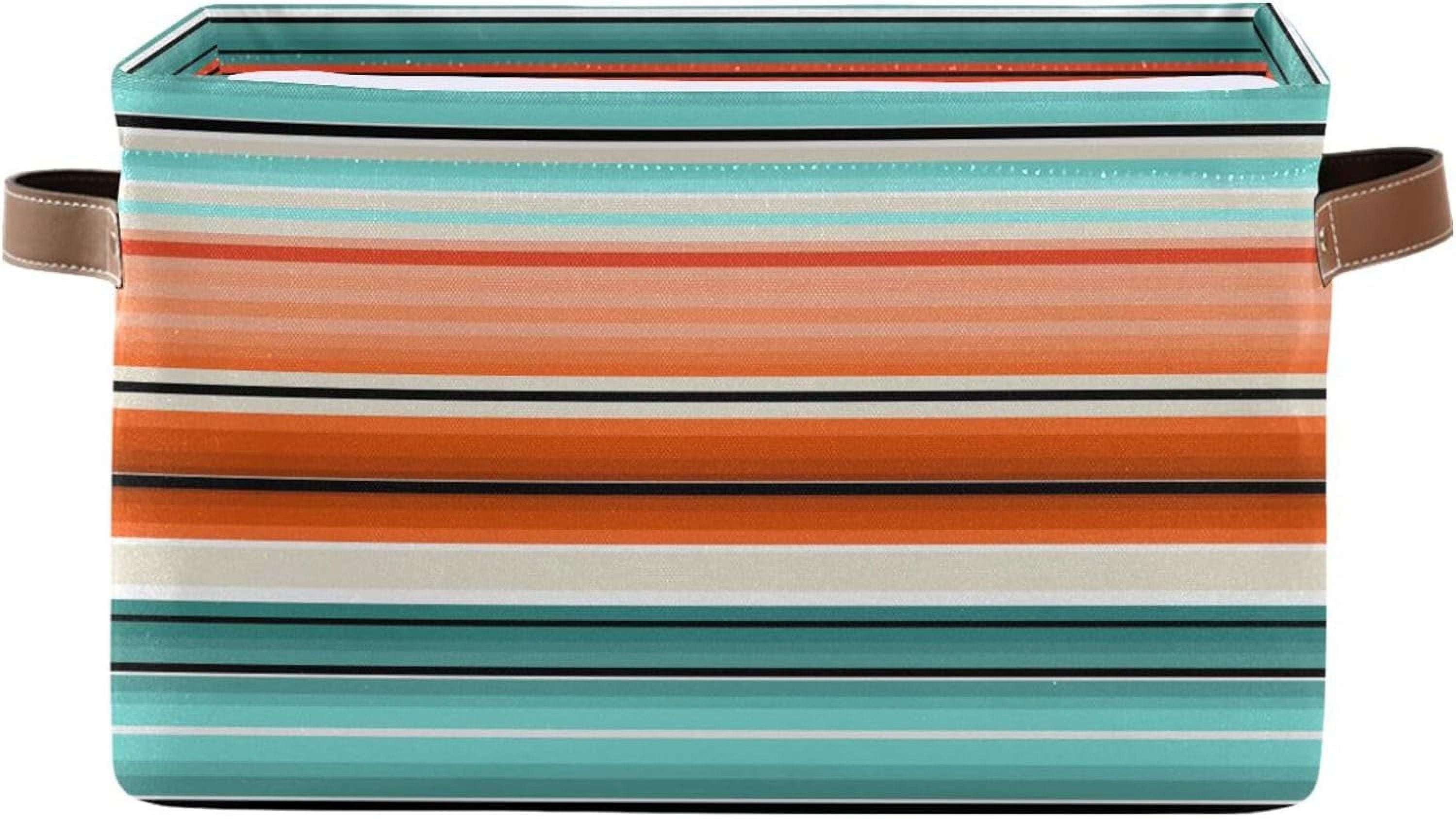 Coolnut 1 Pack Fabric Storage Basket Mexican Serape Stripes Closet ...