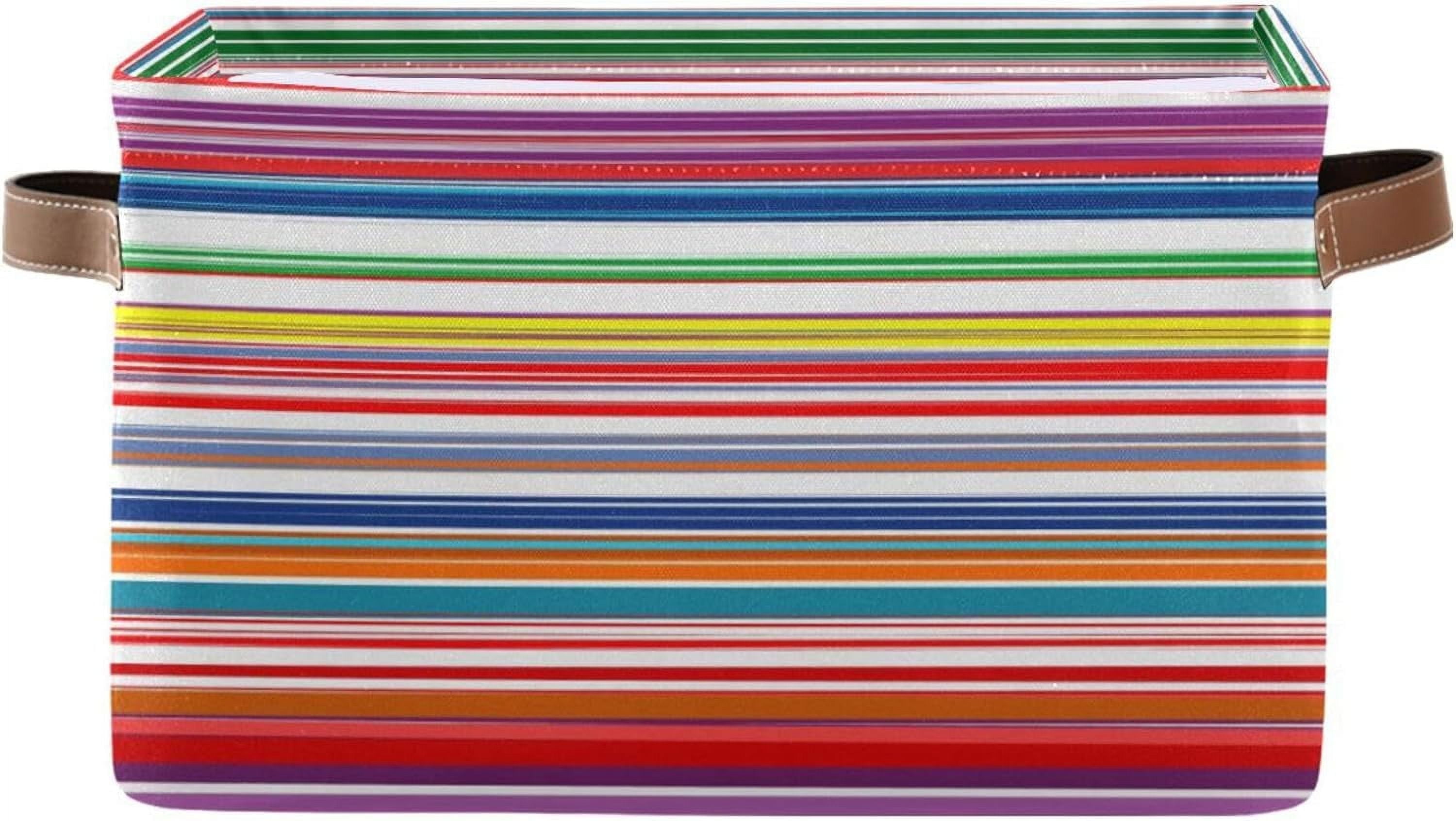 Coolnut 1 Pack Fabric Storage Basket Mexican Serape Stripes Closet ...