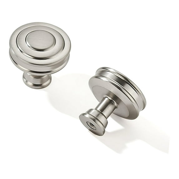 Coolnut 10 Pack 1-1/4 Inch(32mm) Brushed Satin Nickel Circular Cabinet ...