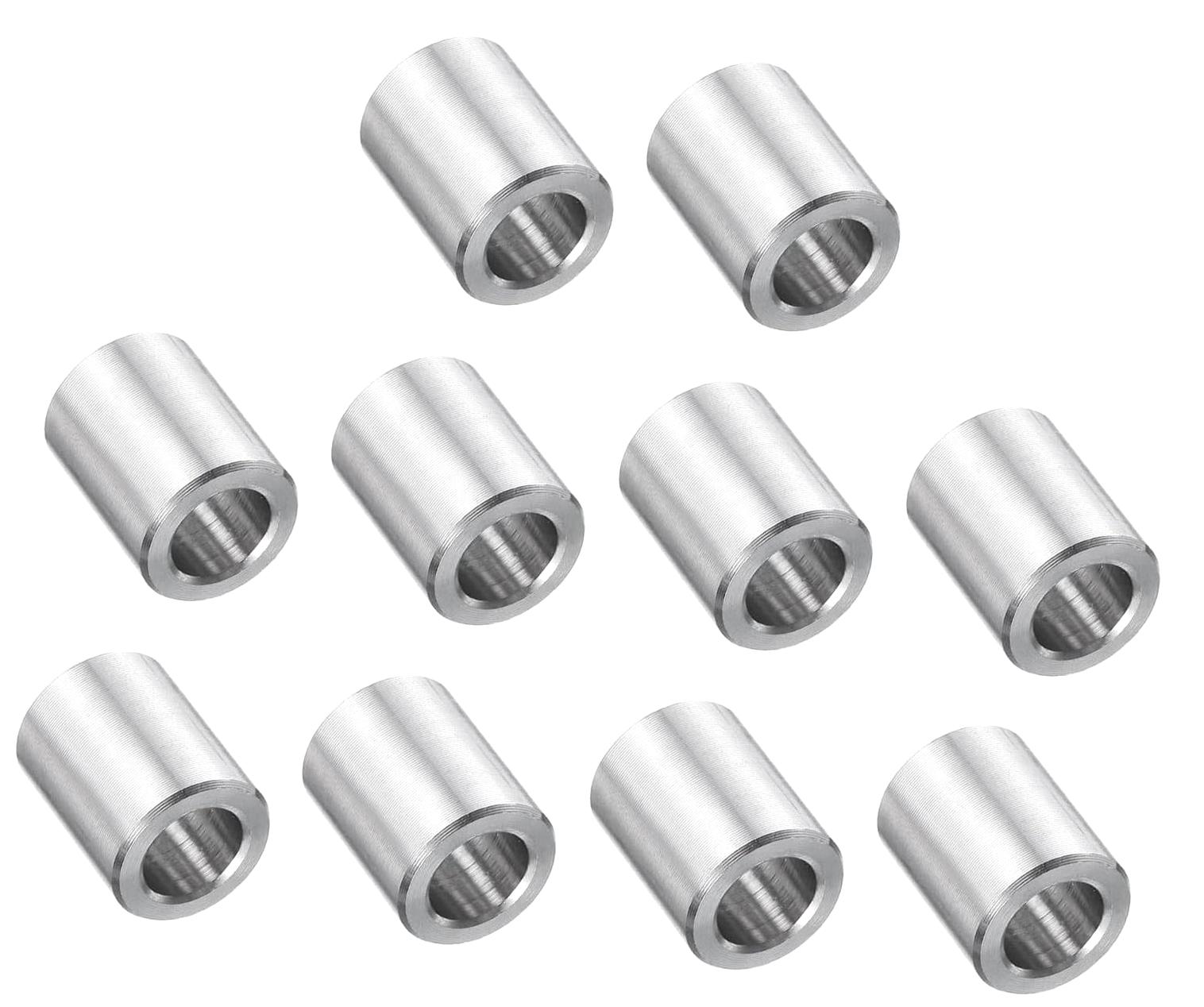 Coolnut 10-Piece Steel Spacer Set, 3/8" Bore, 3/4" OD, 1" Length, Screw ...