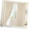 Coolnut 100% Linen Curtains, 78 Inches Linen Textured Thermal Bedroom ...