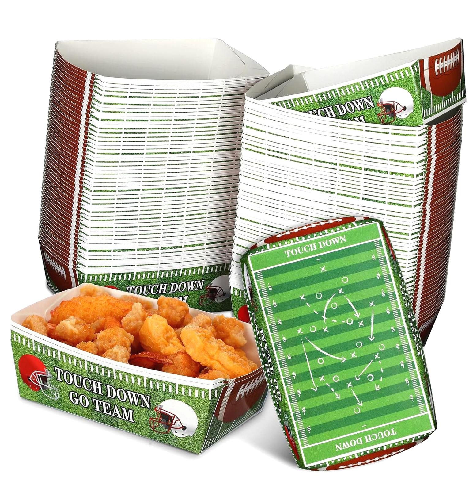 Coolnut 100-Piece Football Themed Paper Bowl Set, Ideal for Sports ...