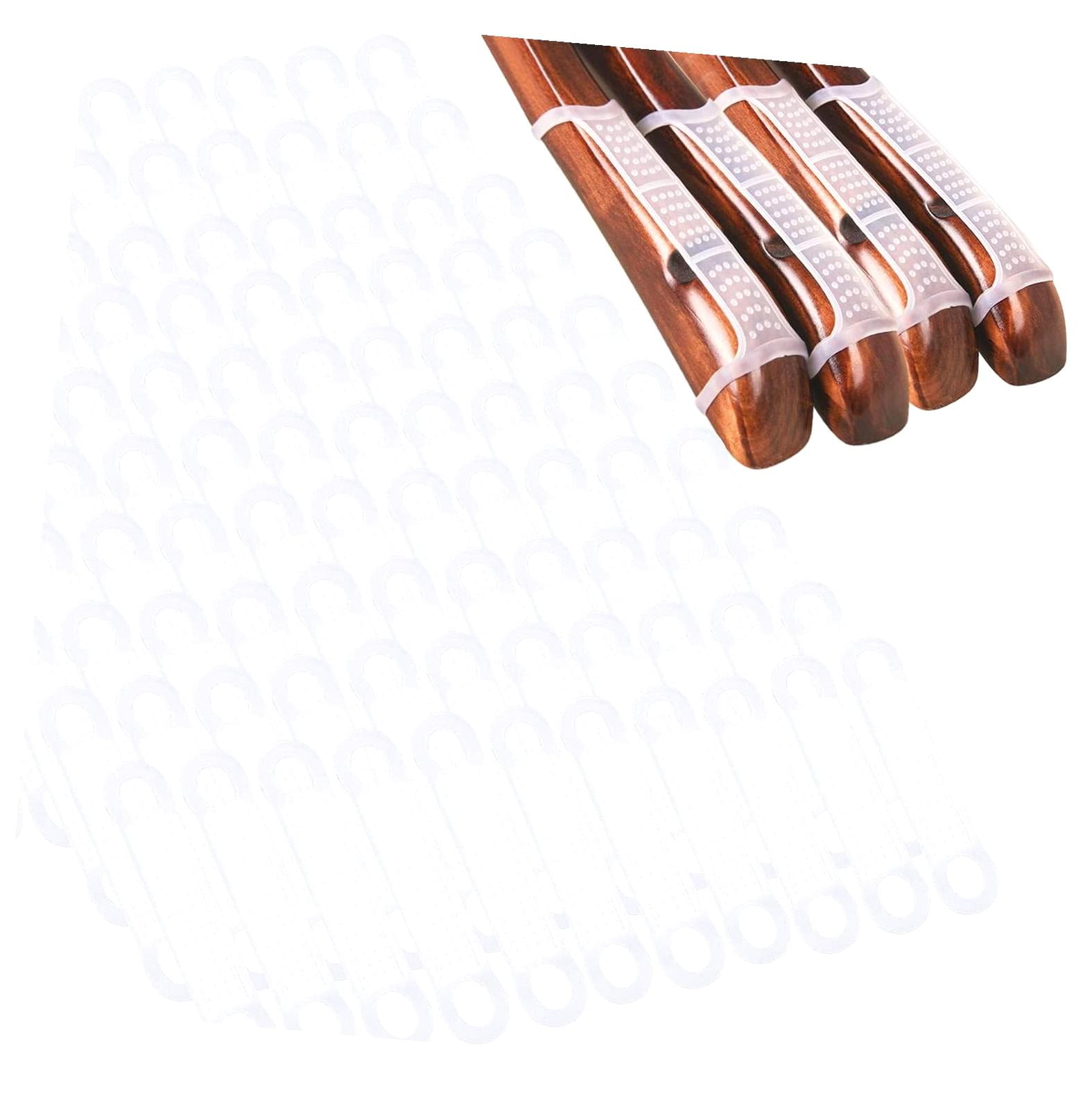 Coolnut 100 Pieces Clear Clothes Hanger Grips Non- Rubber Clothing ...