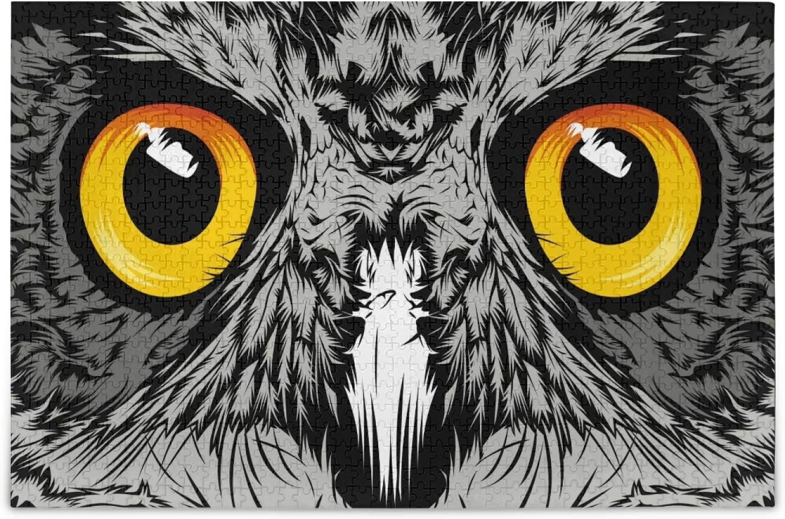 Coolnut 1000 Piece Jigsaw Puzzle for Adults Kids, Face Owl Puzzle ...