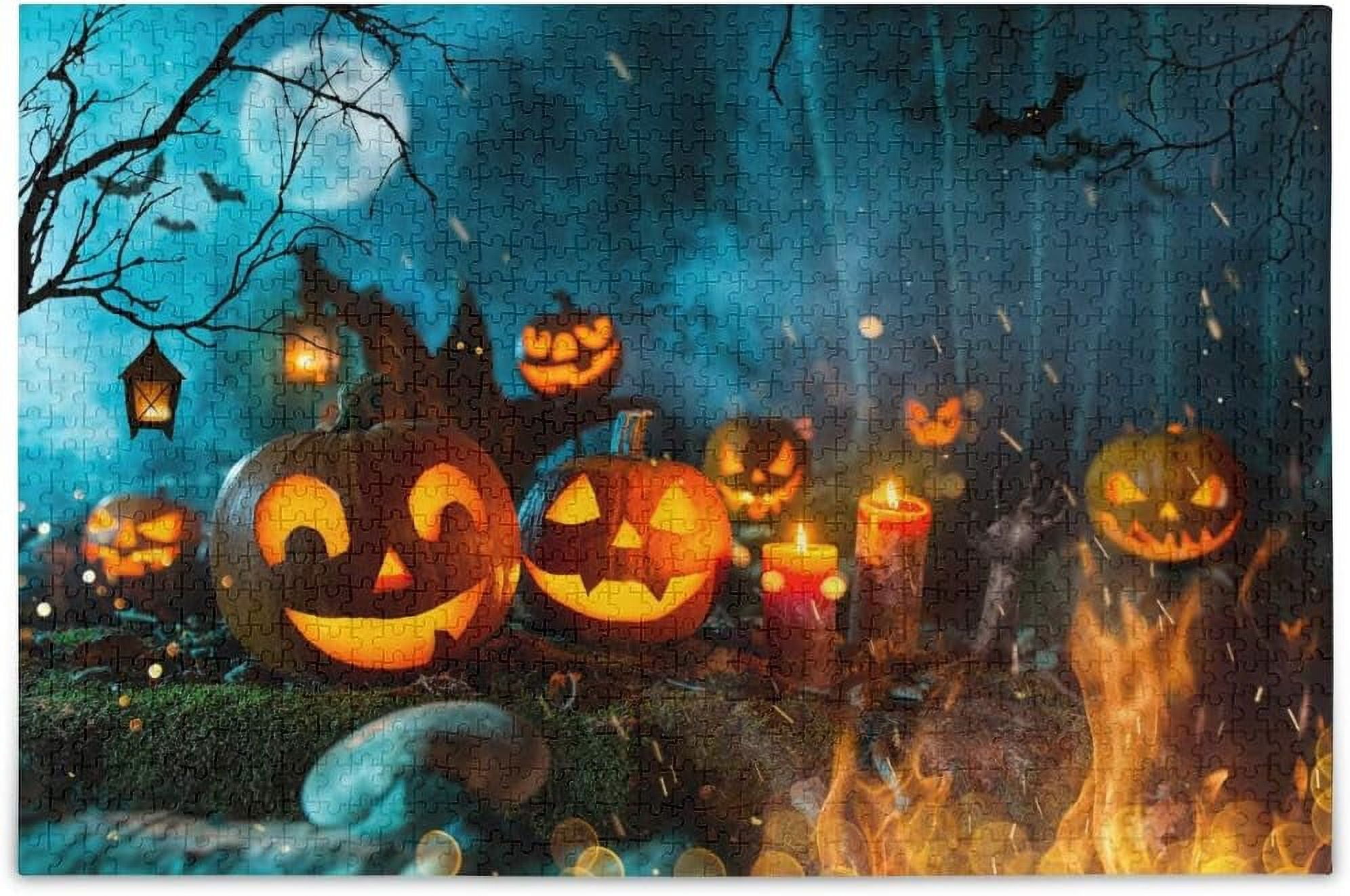 Coolnut 1000 Piece Jigsaw Puzzle for Adults Kids, Halloween Pumpkins ...