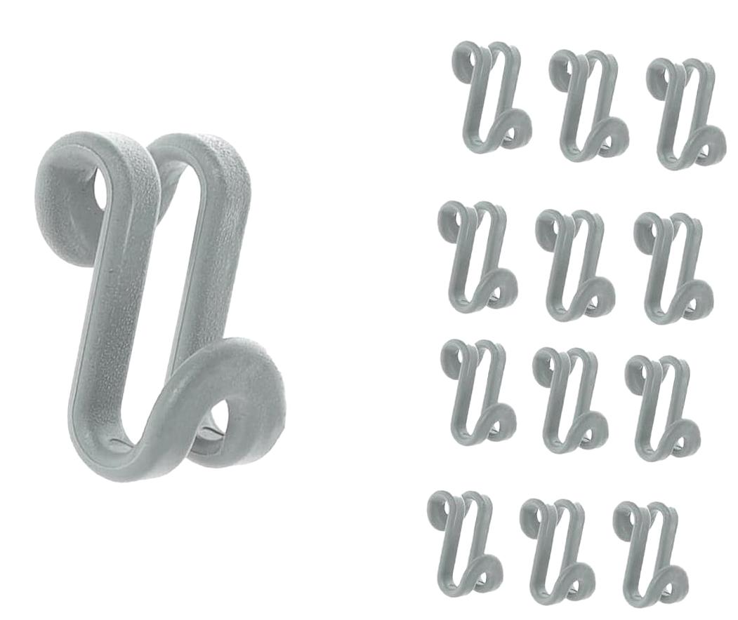 Coolnut 12 Pack Gray Clothes Hanger Connector Hooks, Skirt Hangers ...