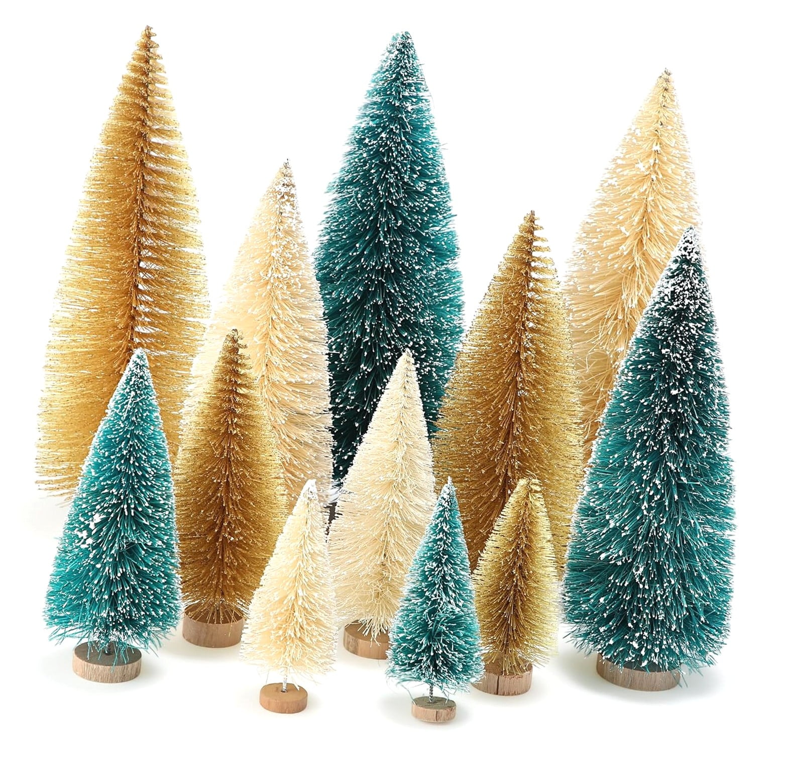 Coolnut 12 Pcs Christmas Trees Christmas Trees 4 Sizes 4/6/8/10 Inch ...