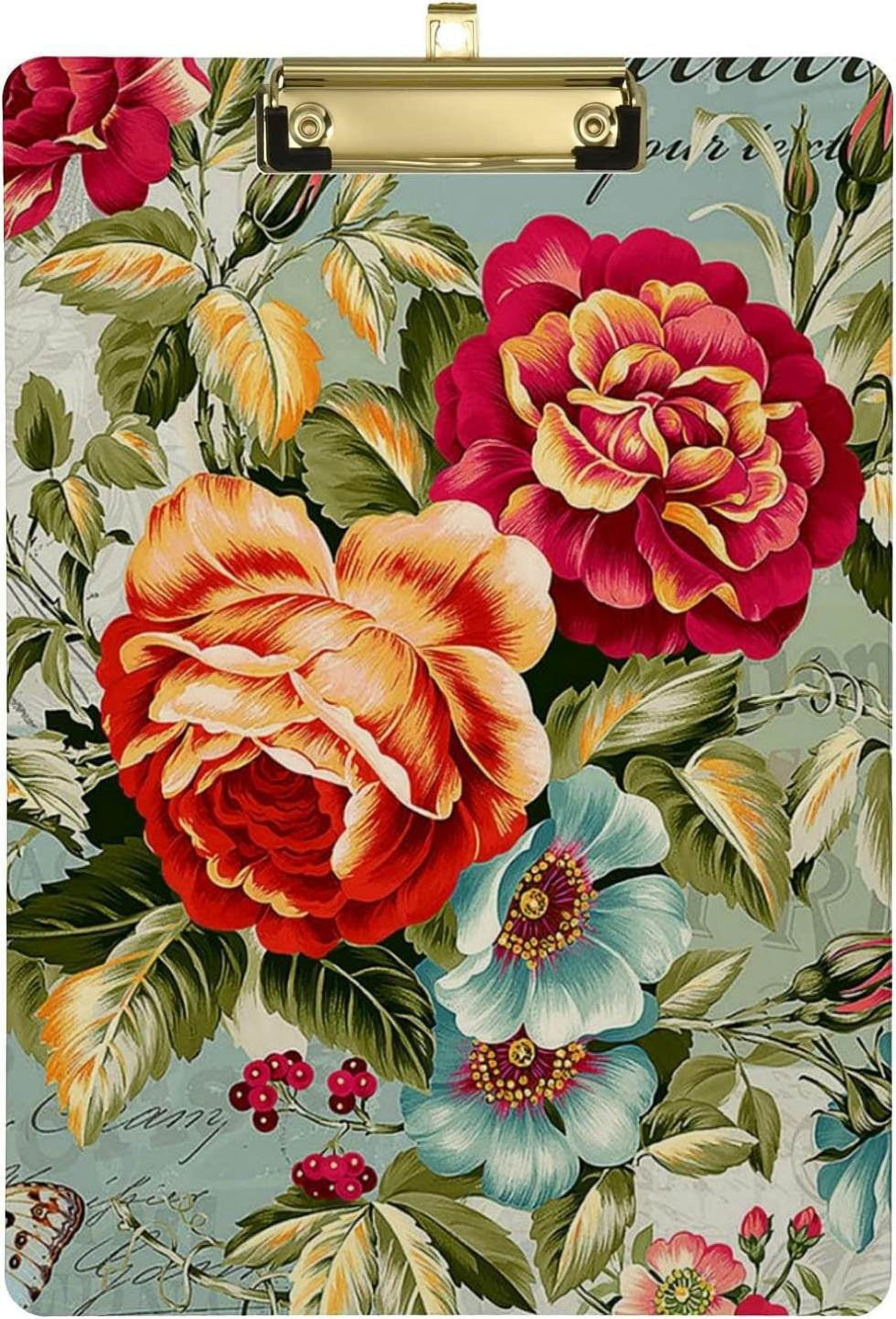 Coolnut 12"x9" Rose Flower Clipboard A4 Size Standard Size Clipboards ...