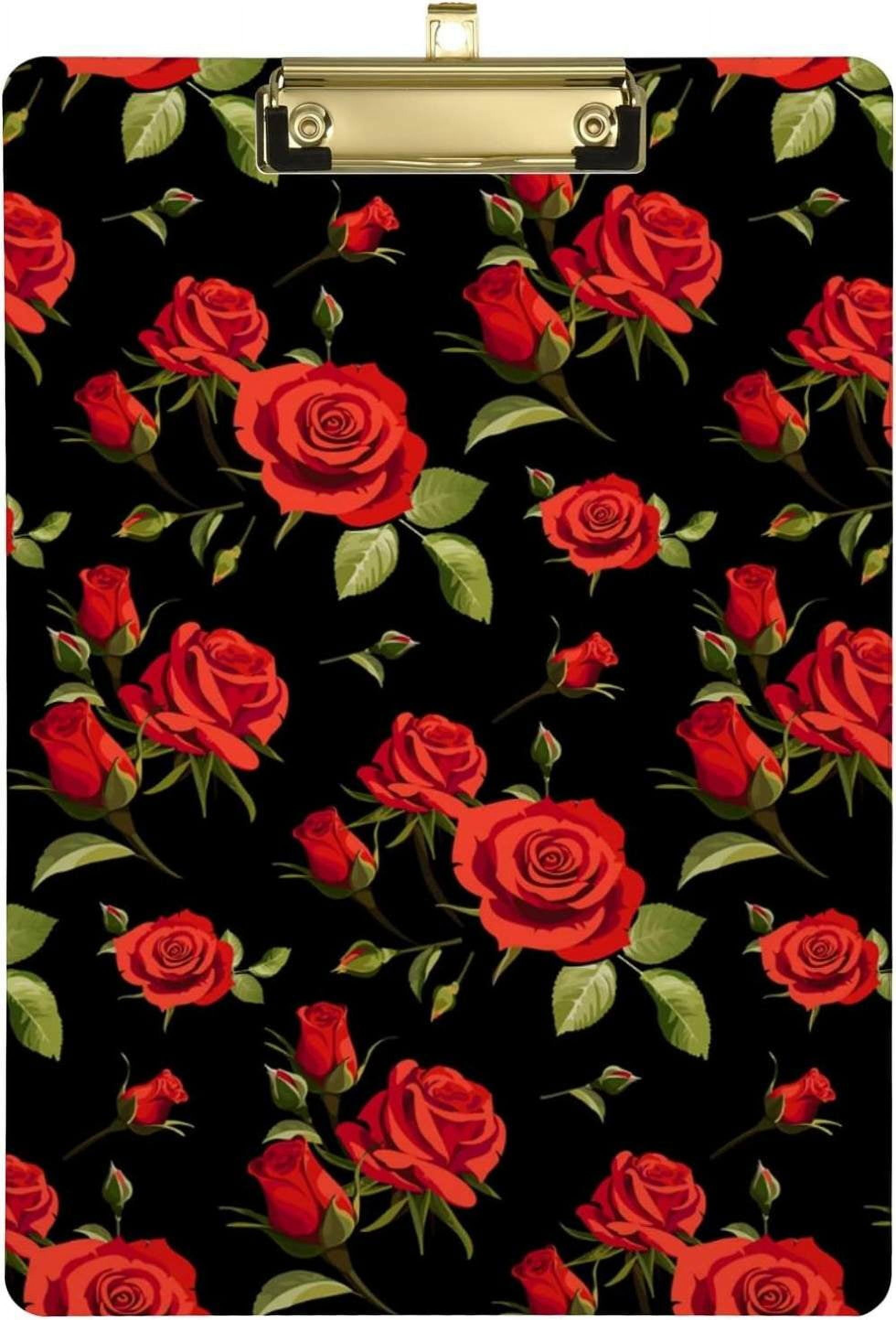 Coolnut 12"x9" Rose Flower Clipboard A4 Size Standard Size Clipboards ...
