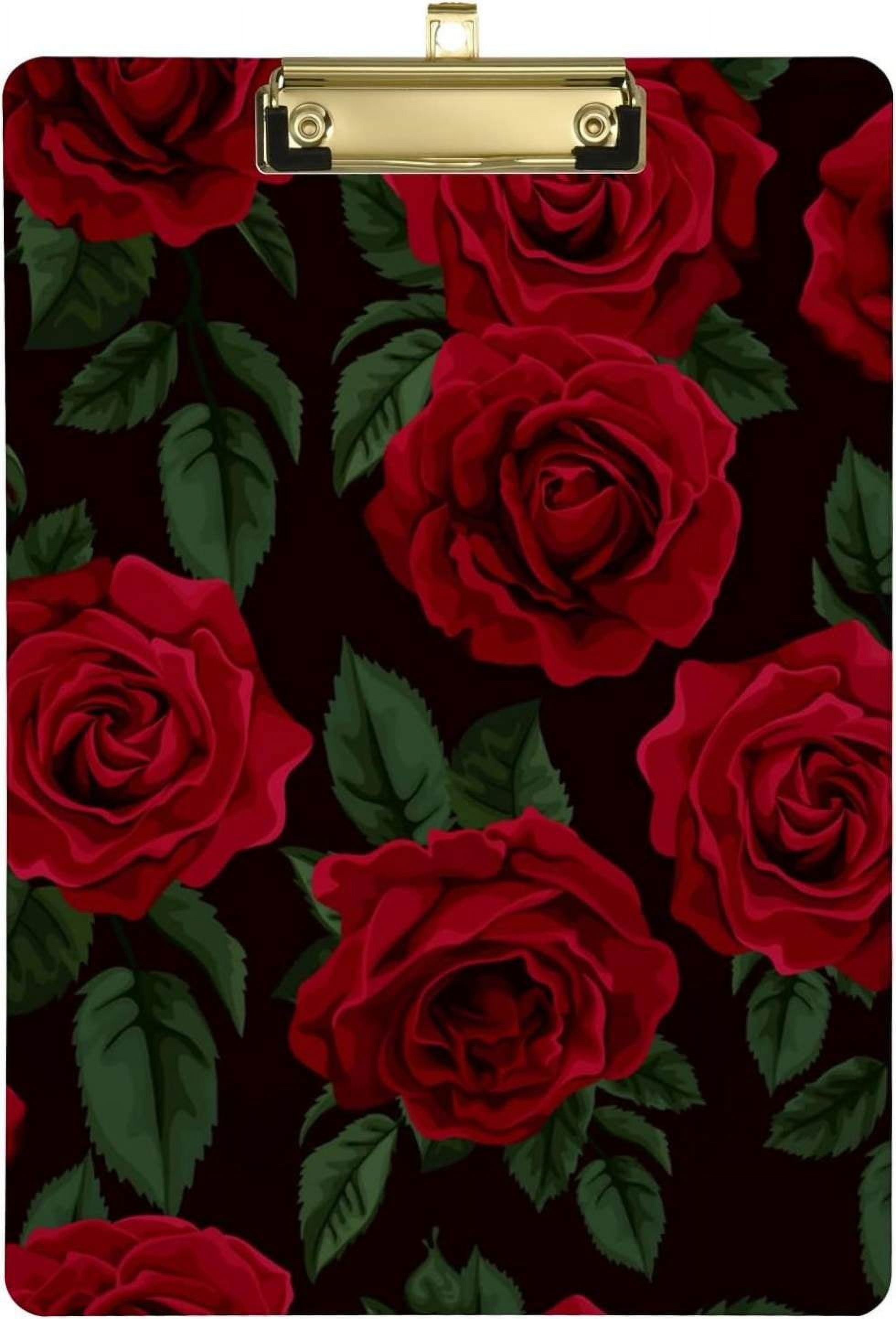 Coolnut 12"x9" Rose Flower Clipboard A4 Size Standard Size Clipboards ...