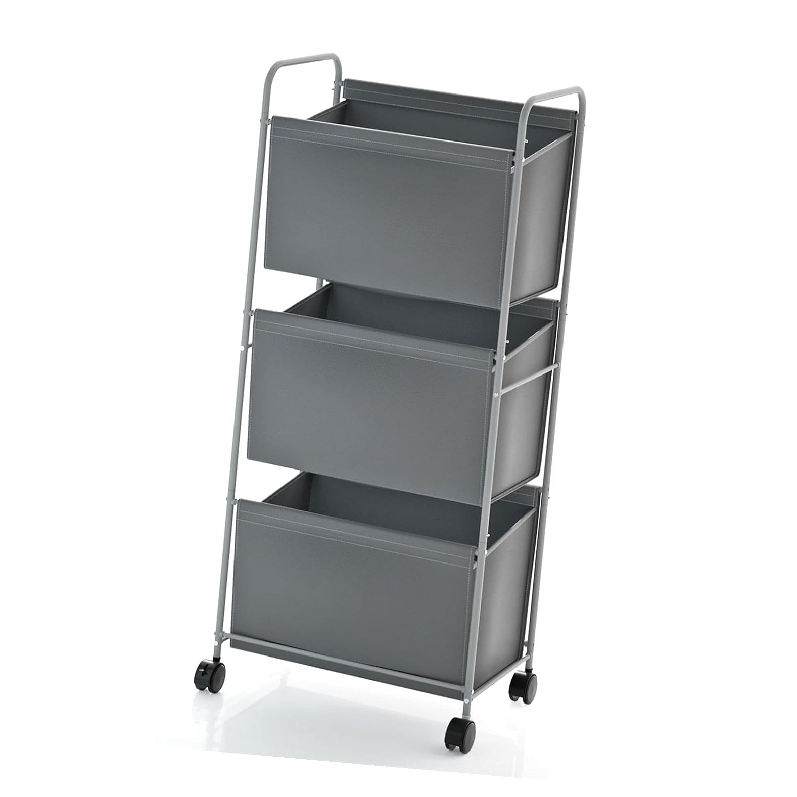Coolnut 125L Vertical Laundry Hamper with Wheels, 3-Compartment Large ...