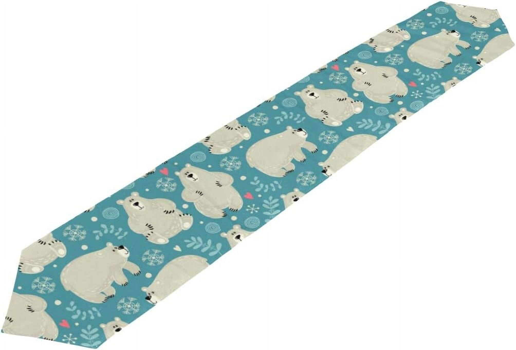 Coolnut 13"x70" Table Runner, Cute Bears Washable Table Cloth Runner ...
