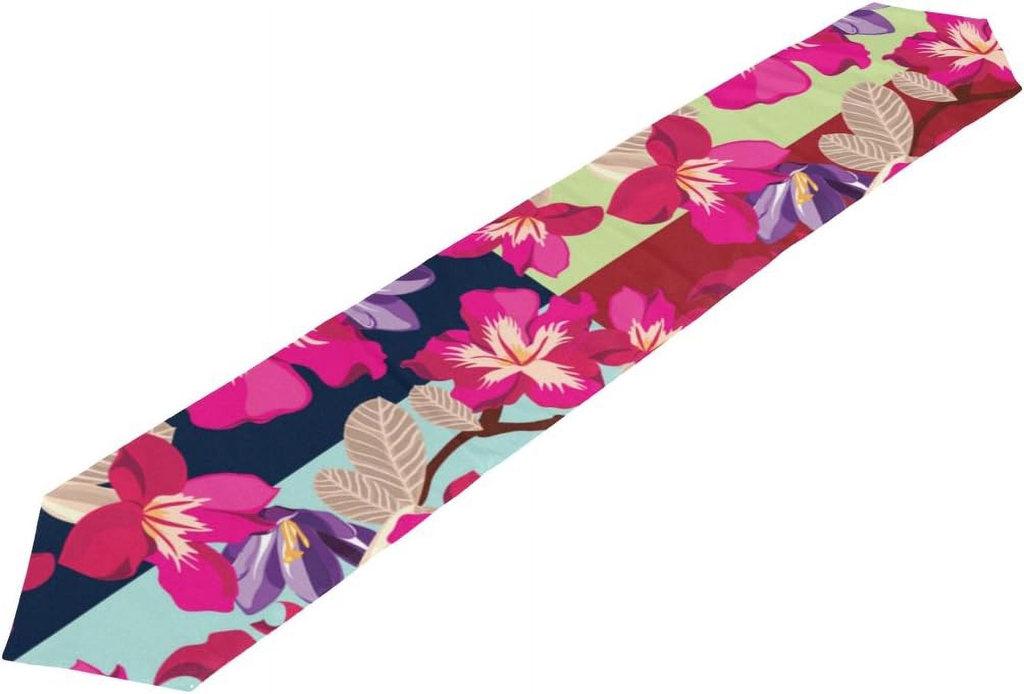 Coolnut 13"x90" Rectangle Beautiful Flowers Printed Table Runner for ...