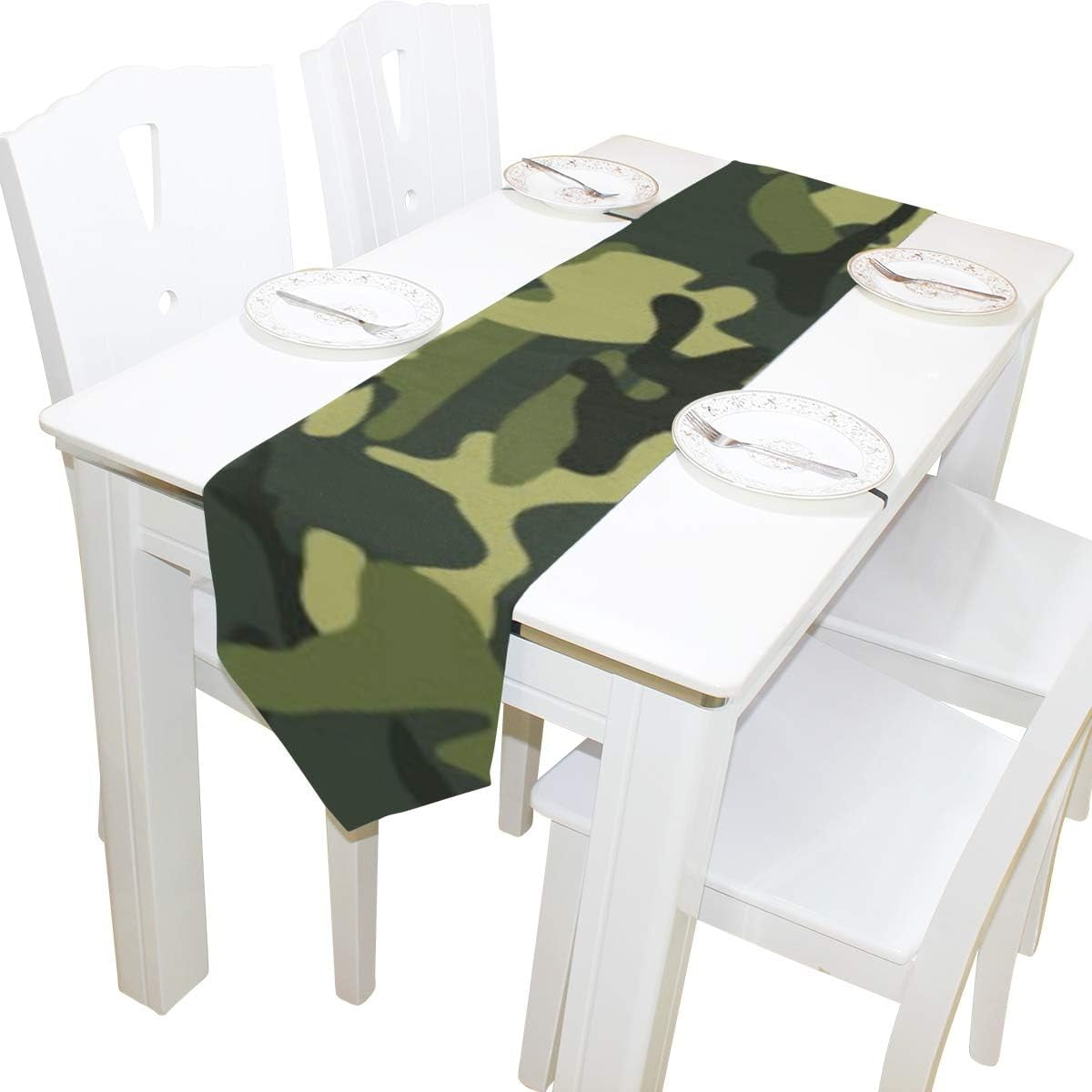 Coolnut 13"x90" Rectangle Camouflage Pattern Printed Table Runner for ...