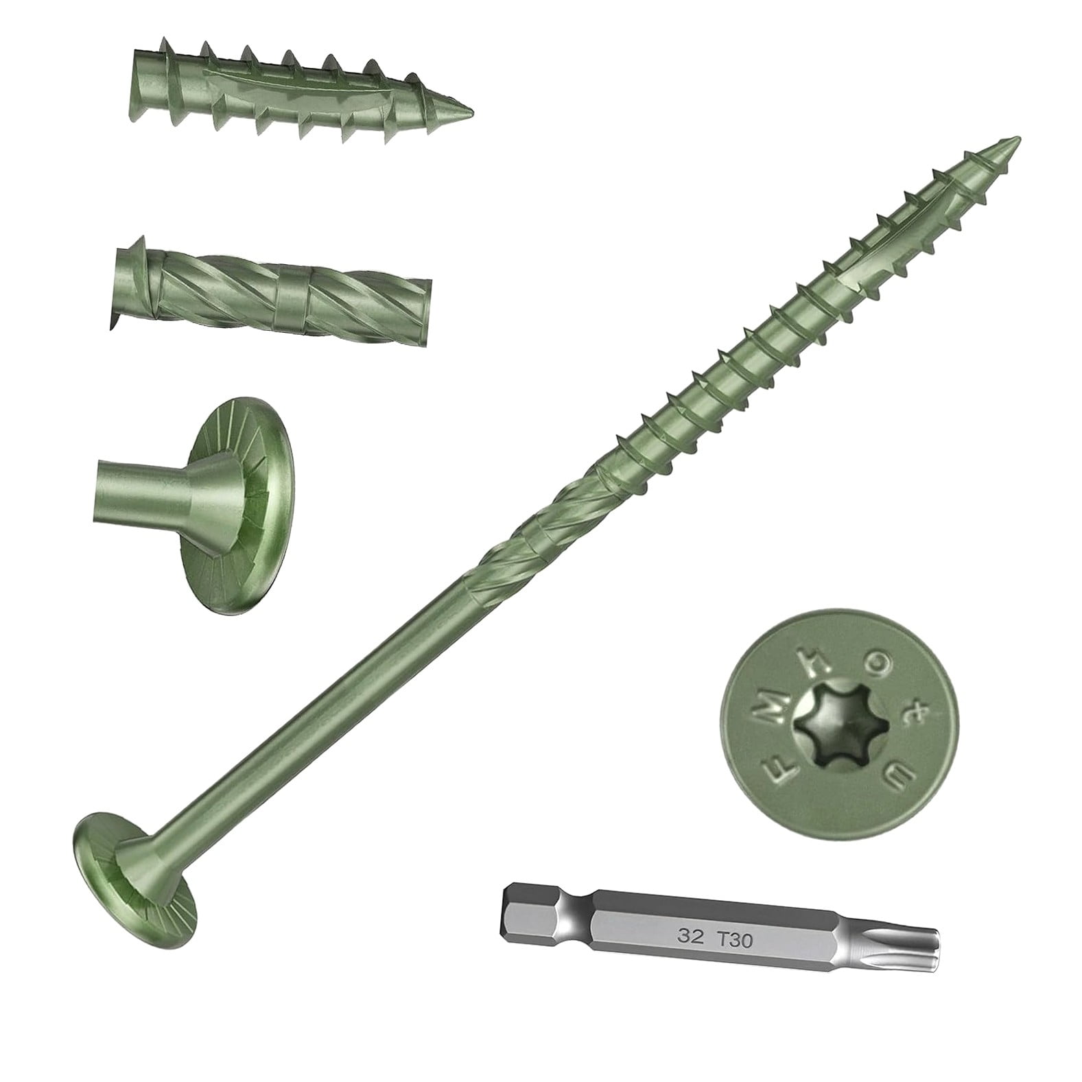 Coolnut #14 Wood Screws, Star Drive Deck Screws, Rust Resistant Timber ...