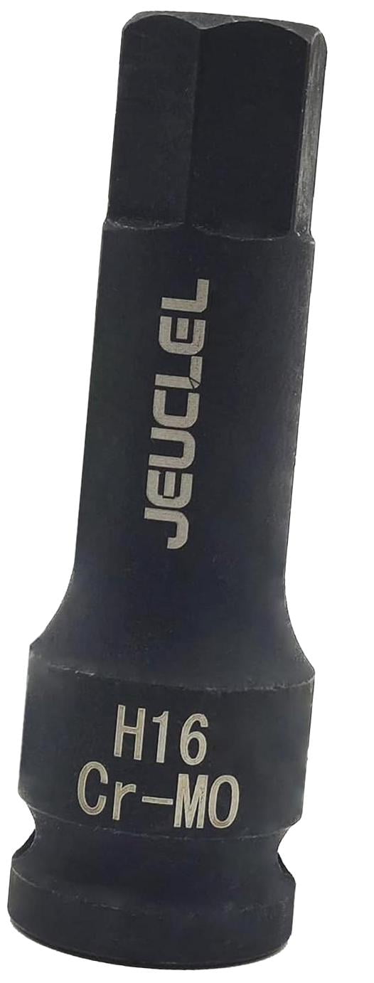 Coolnut 16mm Hex Impact Bit Socket, H16 1/2-Inch Drive Allen Socket, Cr ...