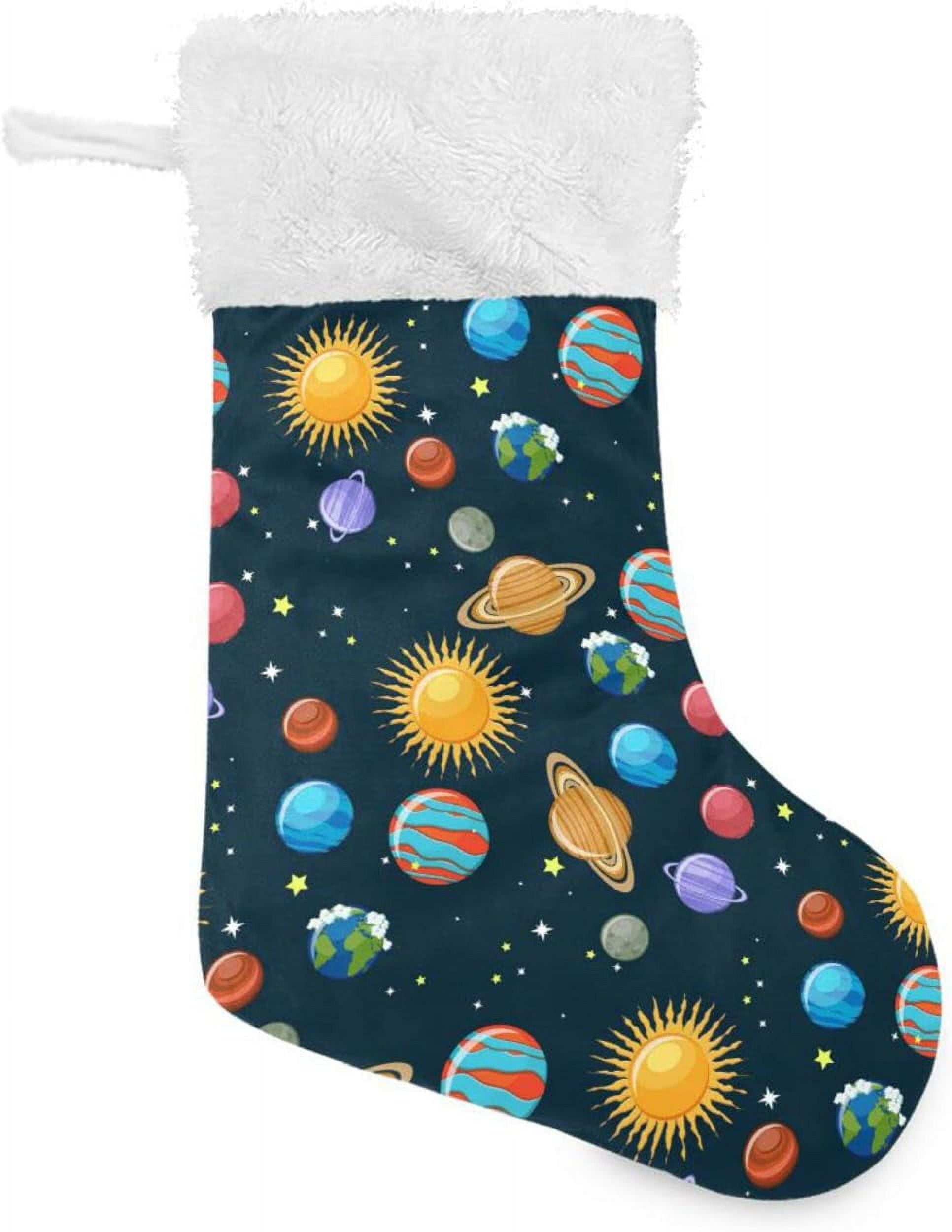 Coolnut 17.7 Inch Christmas Stockings, 2 PCS Solar System Planets ...