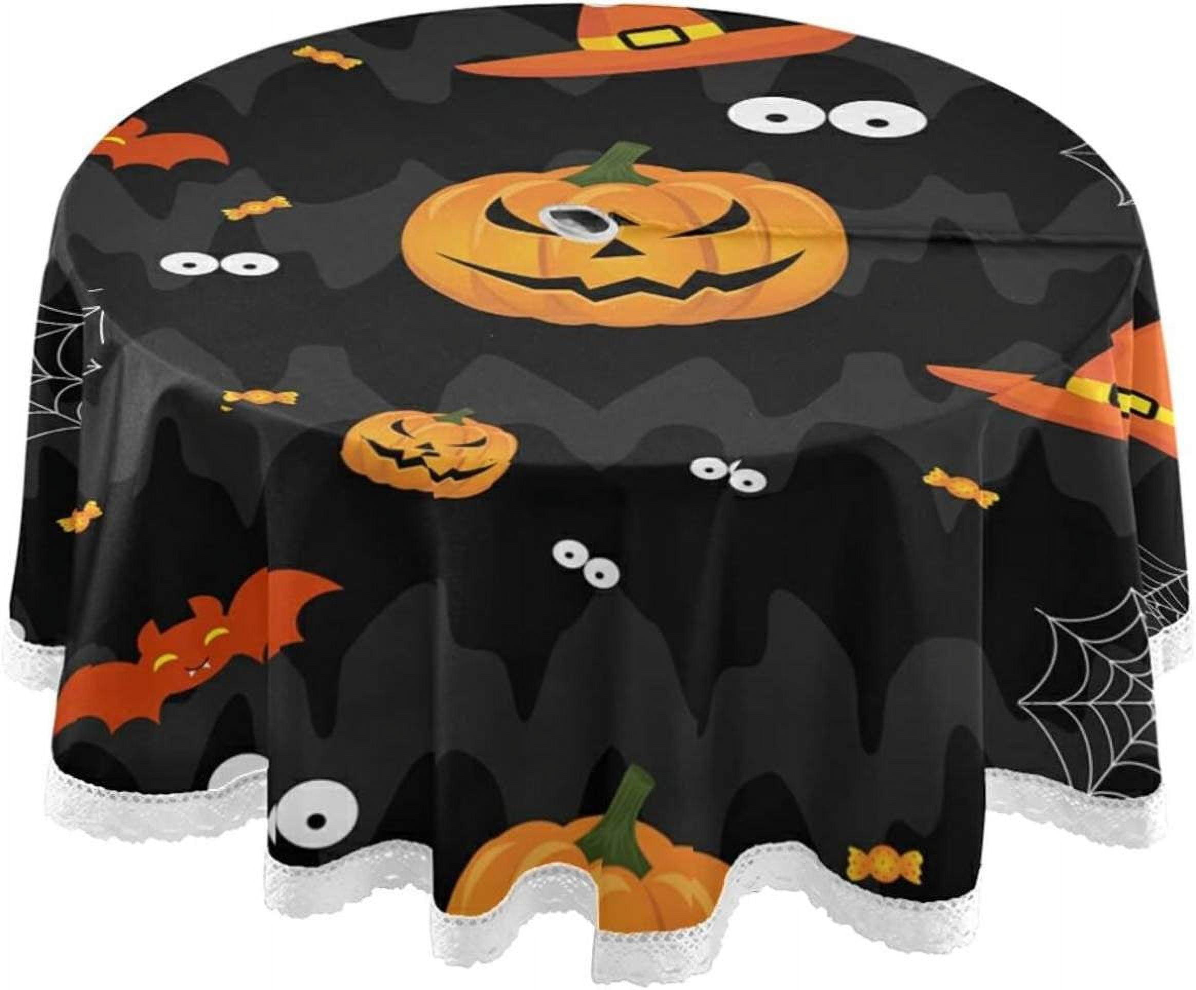 Coolnut 1Halloween Round Tablecloth 60", Waterproof Table Cloths with ...