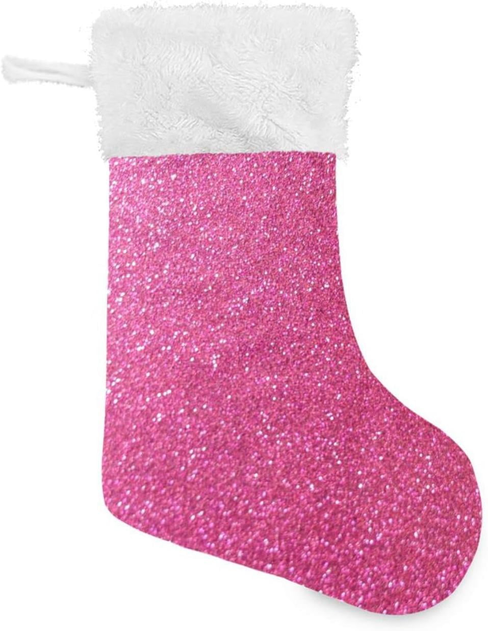 Coolnut 1PCS Glitter Texture Christmas Stockings, Family Holiday Party ...