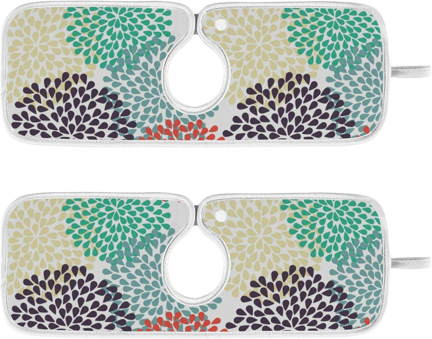 Coolnut 2 PCS Faucet Splash Catcher, Dahlia Pinnata Microfiber Cloth ...