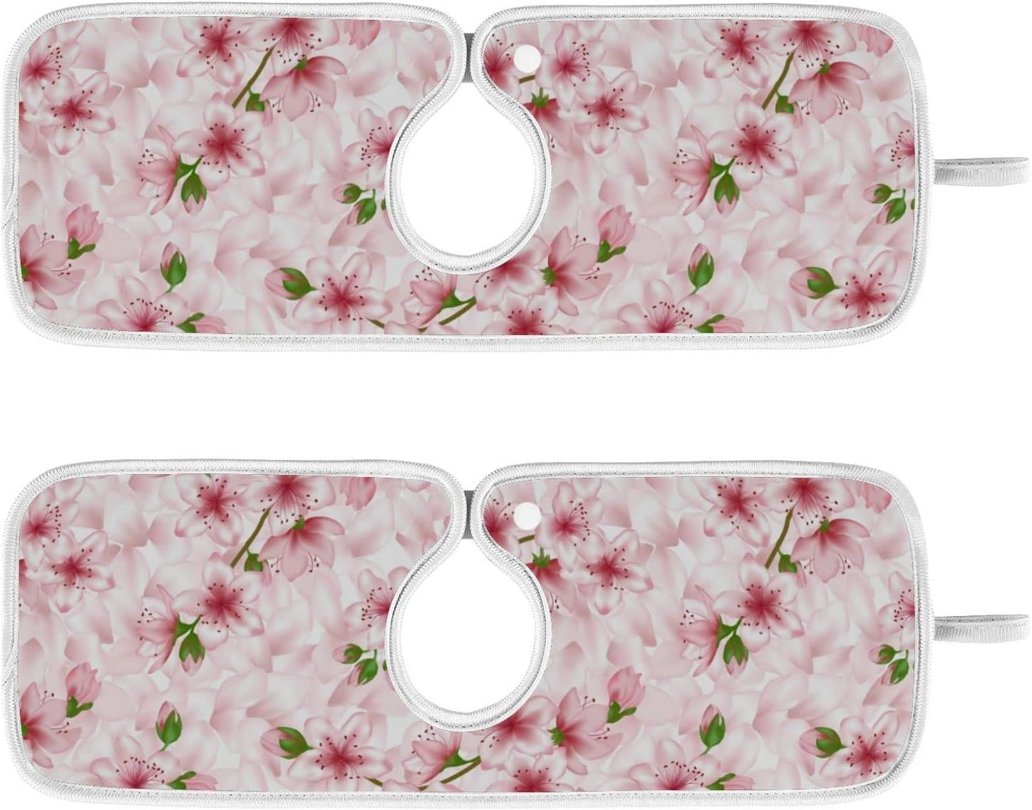 Coolnut 2 PCS Faucet Splash Catcher, Japanese Cherry Blossom Pattern ...