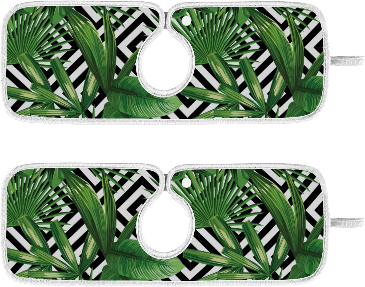 Coolnut 2 PCS Faucet Splash Catcher, Summer Exotic Jungle Plant ...