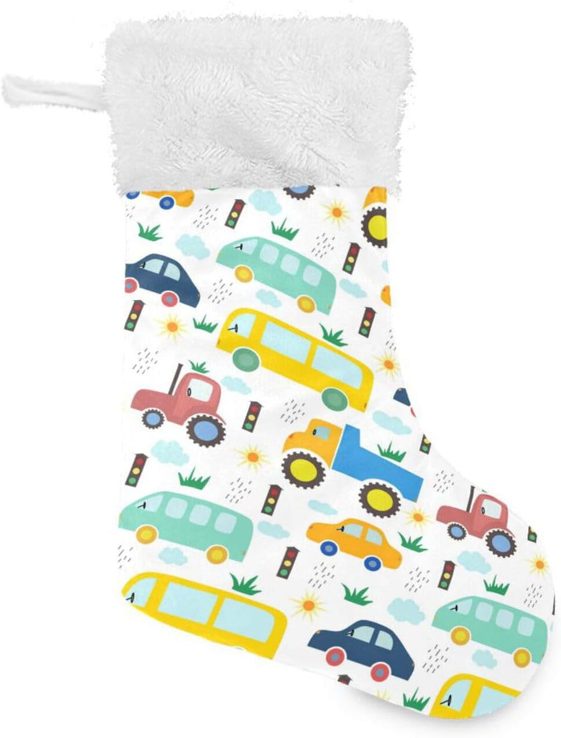 Coolnut 2 PSC Christmas Stockings Cars Traffic Lights, 17.7" Xmas ...
