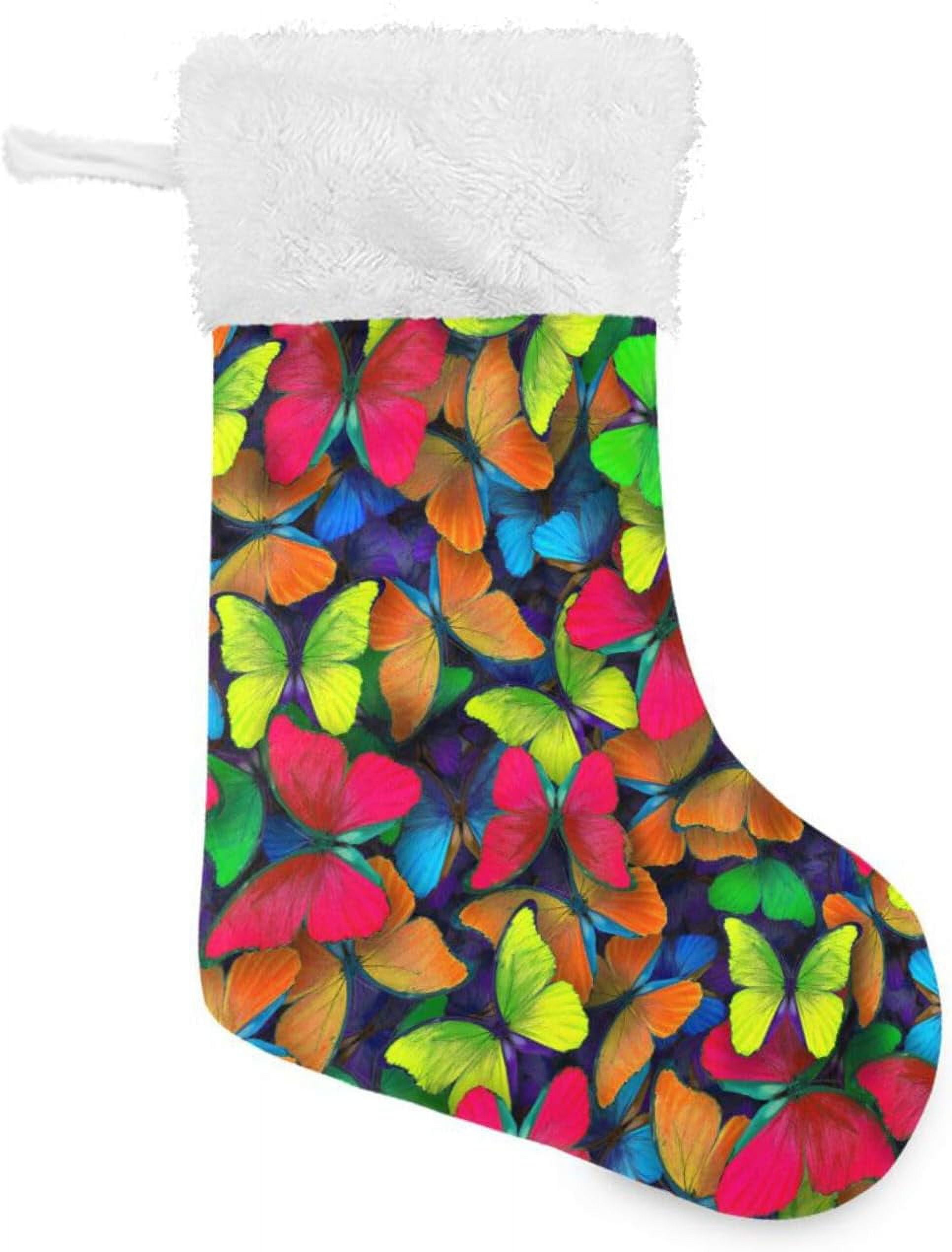 Coolnut 2 PSC Christmas Stockings Rainbow, 17.7" Xmas Fireplace Santa ...