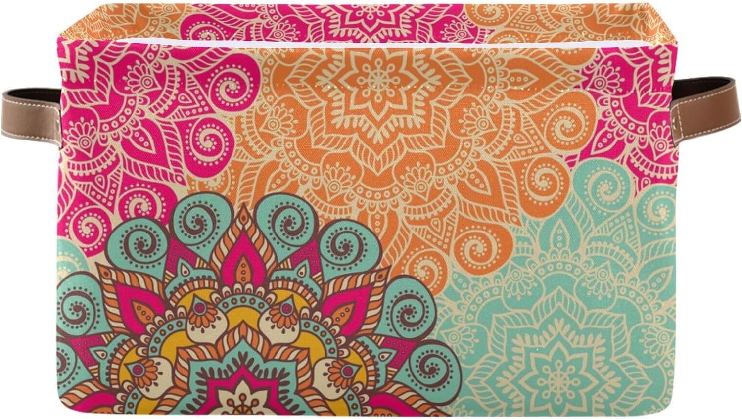 Coolnut 2 Pack Fabric Storage Basket Mandala Closet Storage Bins with ...