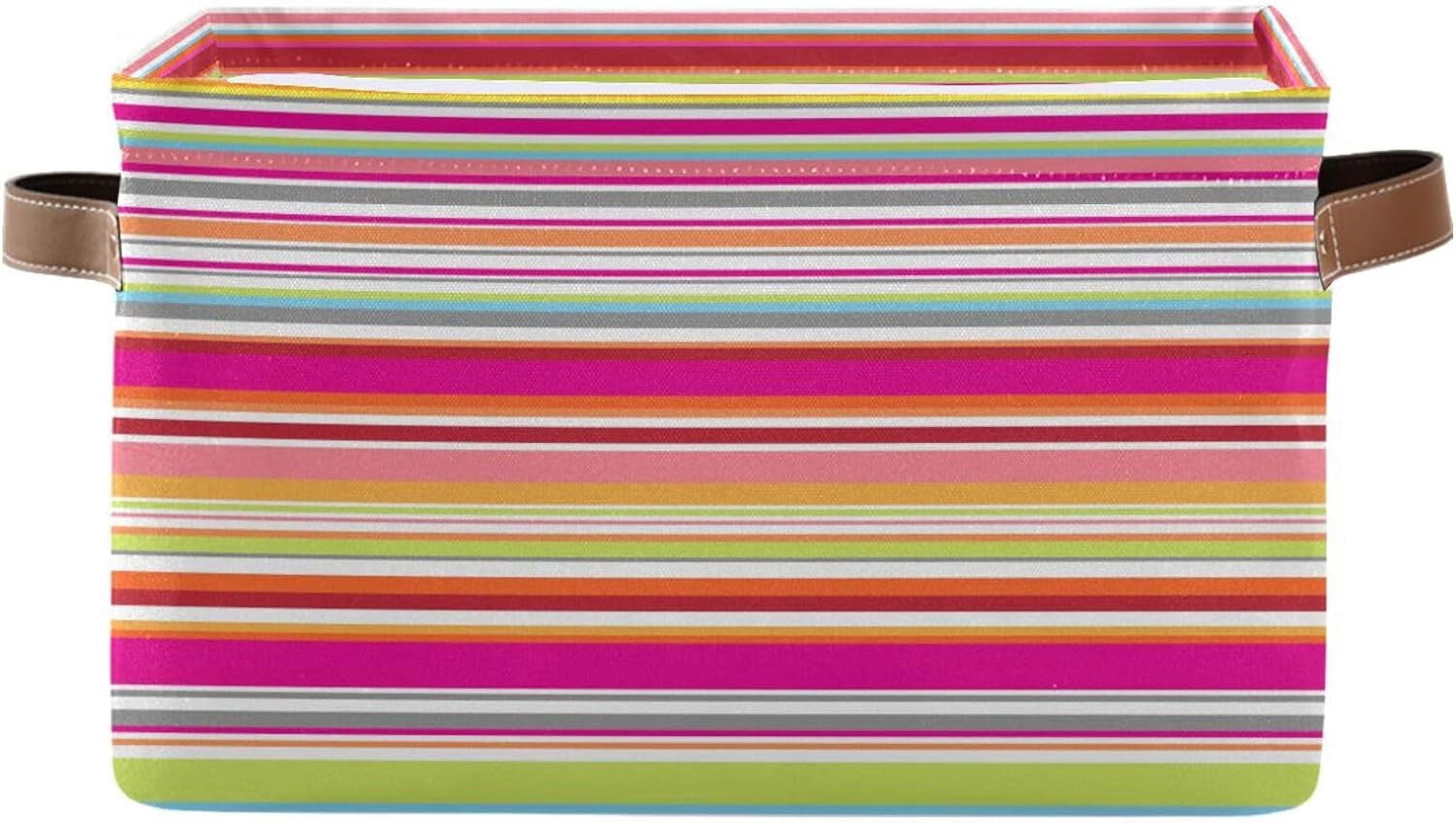Coolnut 2 Pack Fabric Storage Basket Mexican Serape Stripes Closet ...