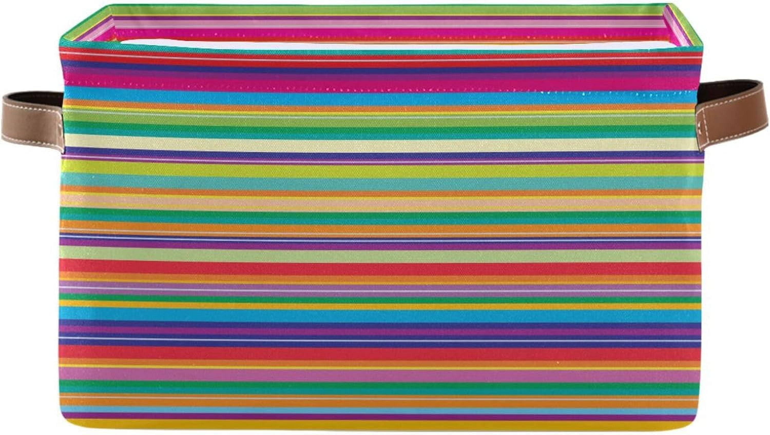 Coolnut 2 Pack Fabric Storage Basket Mexican Serape Stripes Closet ...