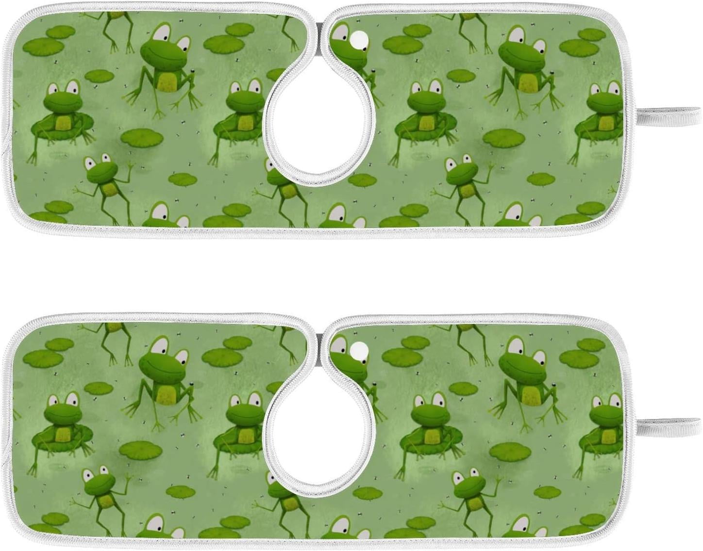 Coolnut 2 Pack Faucet Mat Splash Guard for Kitchen Sink, Cute Cartoon ...