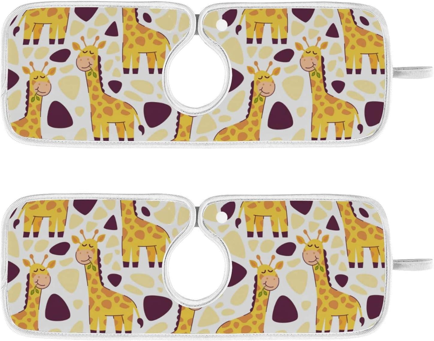 Coolnut 2 Pack Faucet Mat Splash Guard for Kitchen Sink,Pattern Cute ...