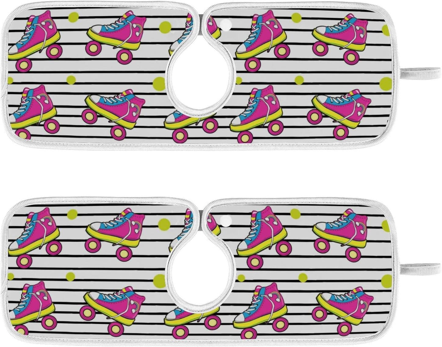 Coolnut 2 Pack Faucet Mat Splash Guard for Kitchen Sink, Raspberry ...