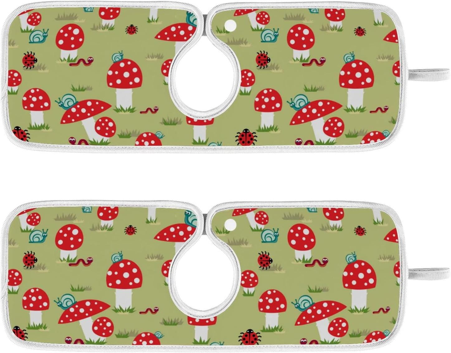 Coolnut 2 Pack Faucet Mat Splash Guard for Kitchen Sink, Snails ...