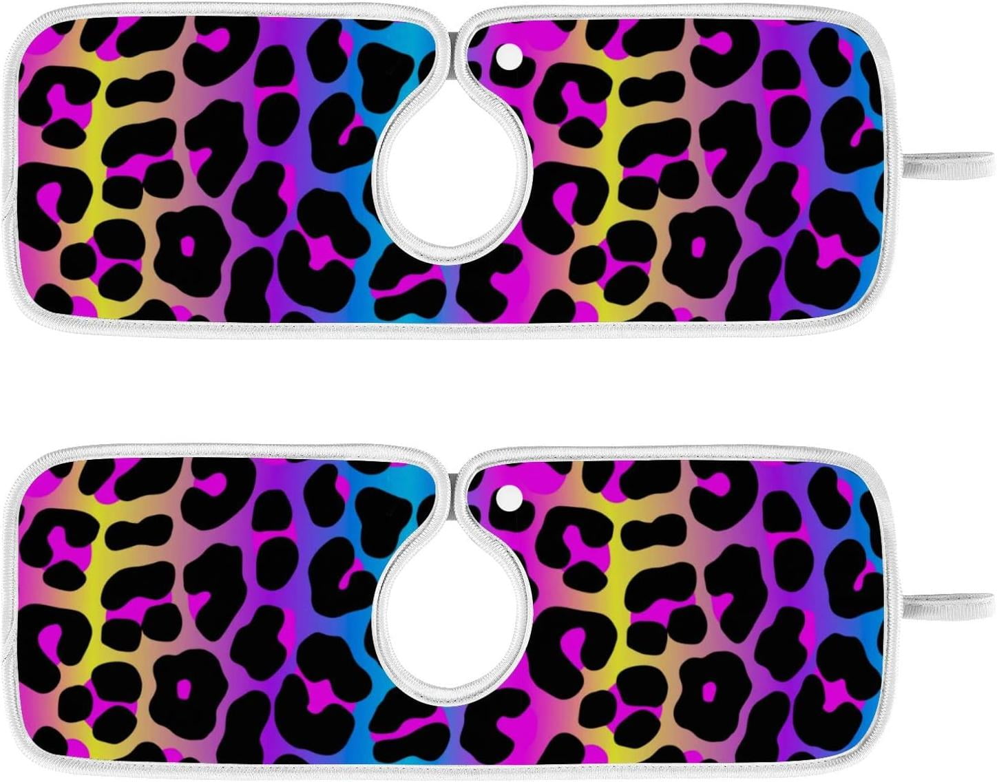 Coolnut 2 Pack Kitchen Faucet Absorbent Mat,Colorful Leopard Skin ...