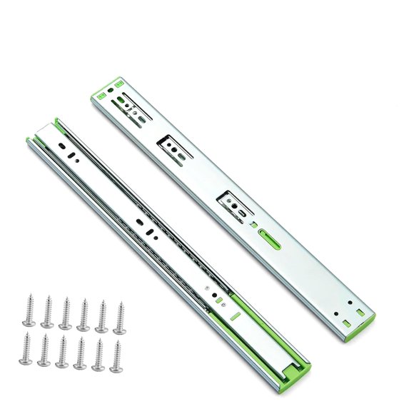 Coolnut 2 Pairs 16 Inch Soft Close Drawer Slides, Full Extension Self ...