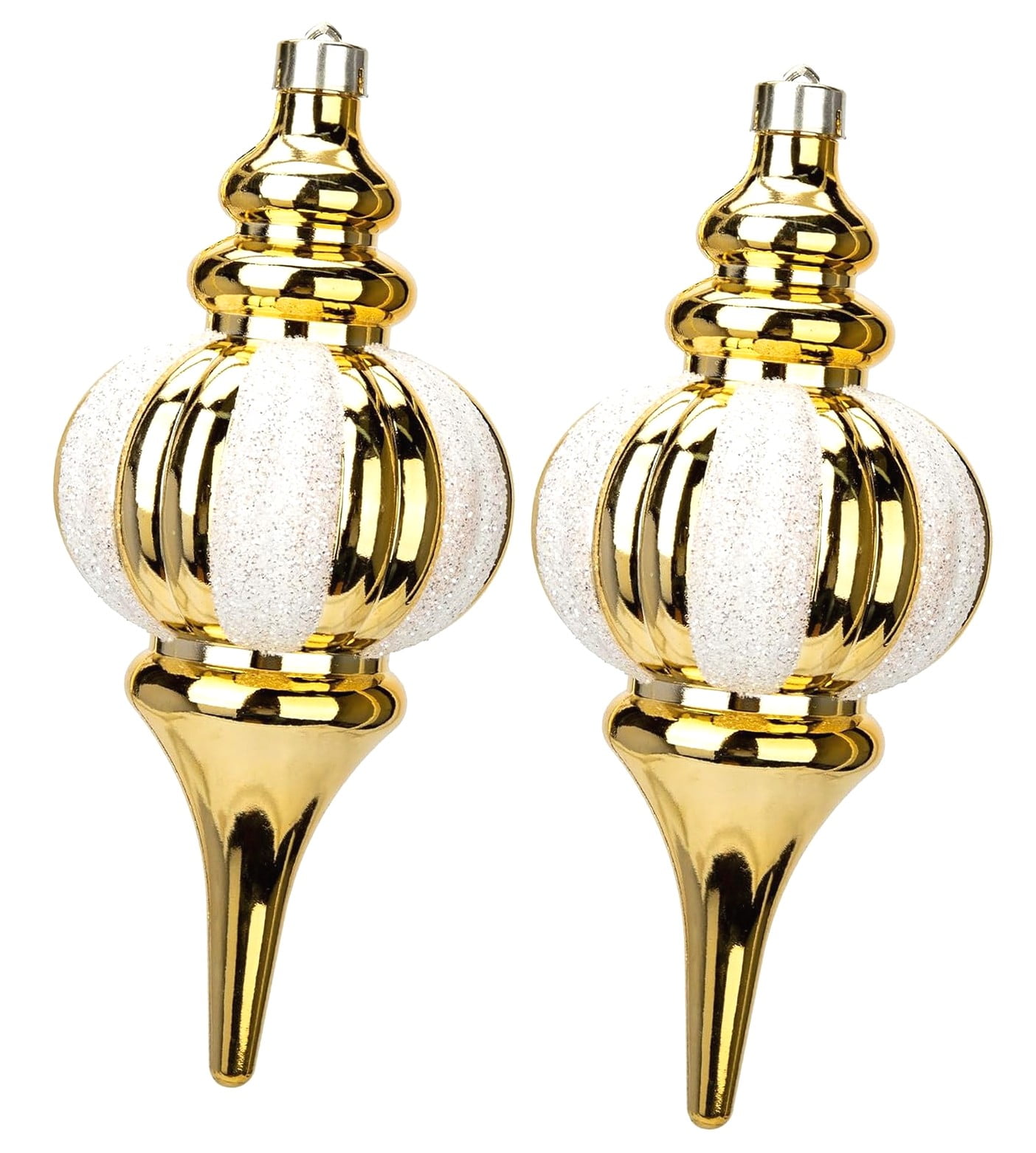 Coolnut 2 Pcs 10" Large Christmas Ornaments Finial Drop Decorations for ...