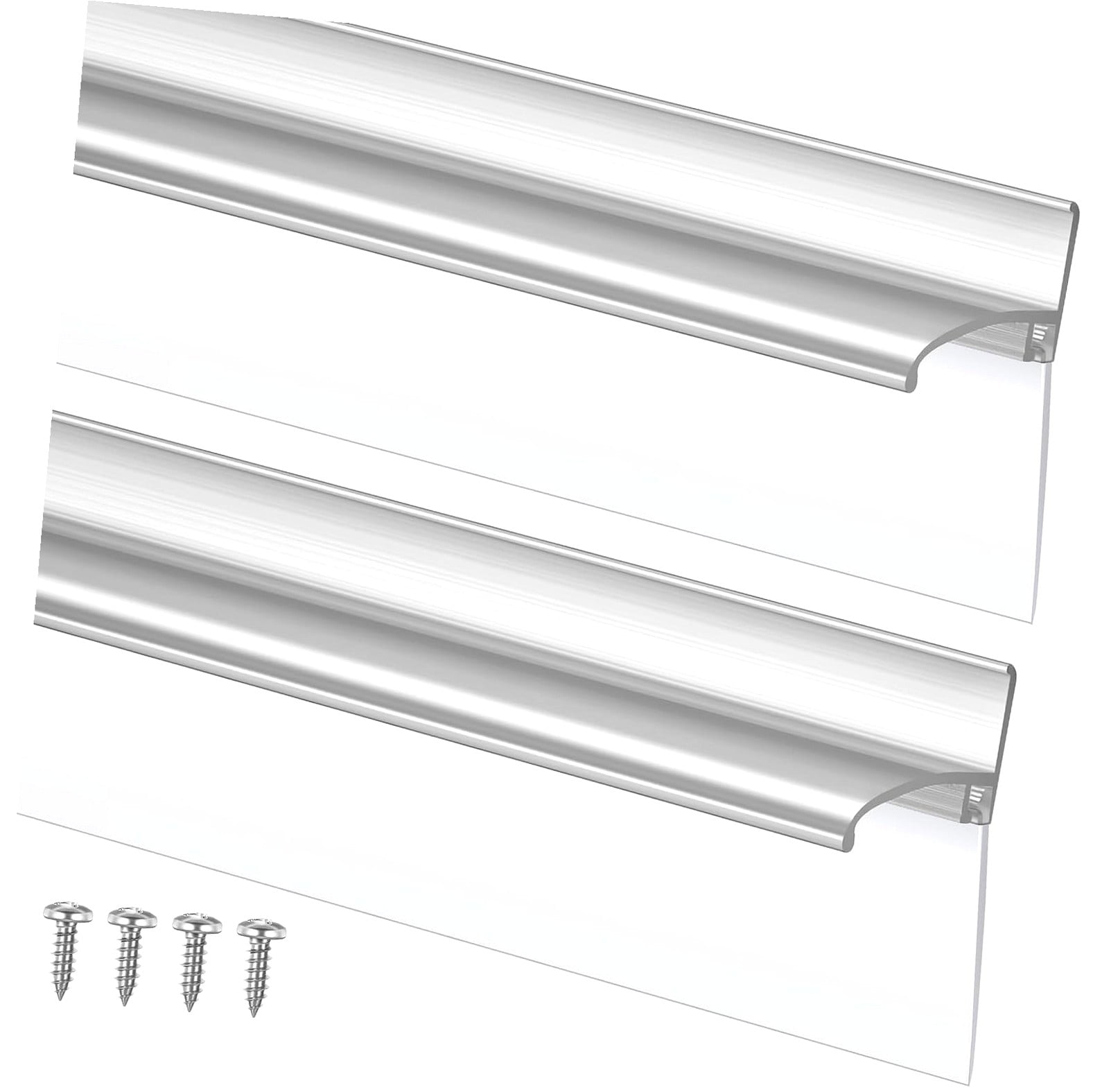 Coolnut 2 Pcs 30" Shower Door Drip Rail with Vinyl Sweep, Shower Door ...