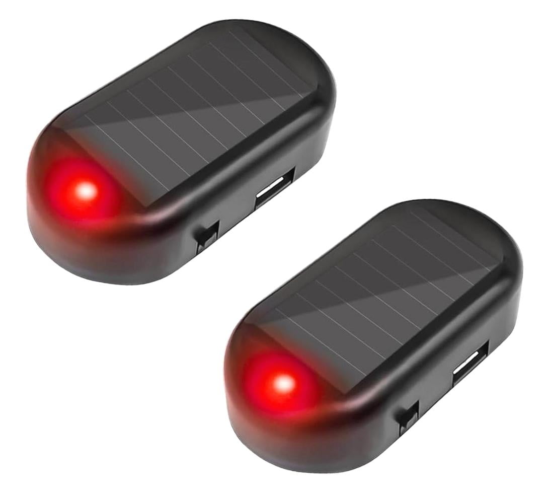 Coolnut 2-Piece Car Solar-Powered Simulated Dummy Alarm, Anti-Theft ...