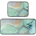 Coolnut 2 Piece Green Marble Texture Anti-Fatigue Kitchen Rug ...