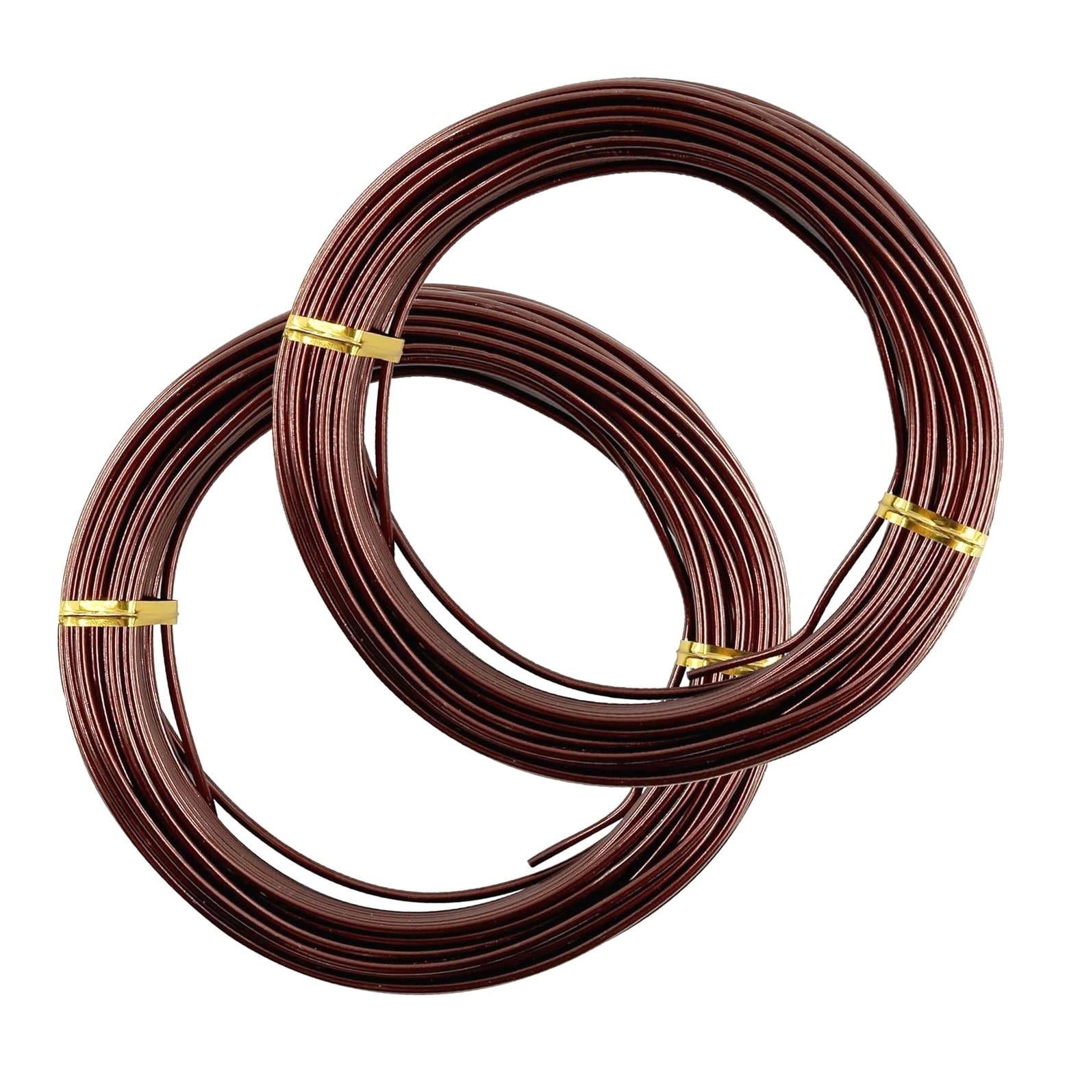 Coolnut 2 Spools 2mm Brown Anodized Aluminum Bonsai Training Wire for ...