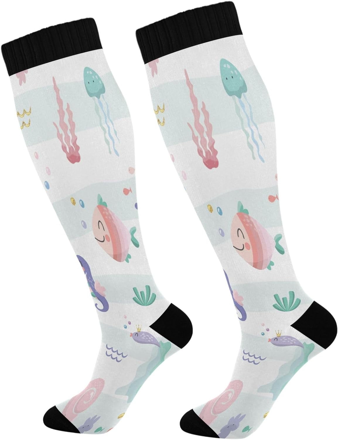 Coolnut 20-30mmHg Compression Socks for Men & Women Circulation Sea ...