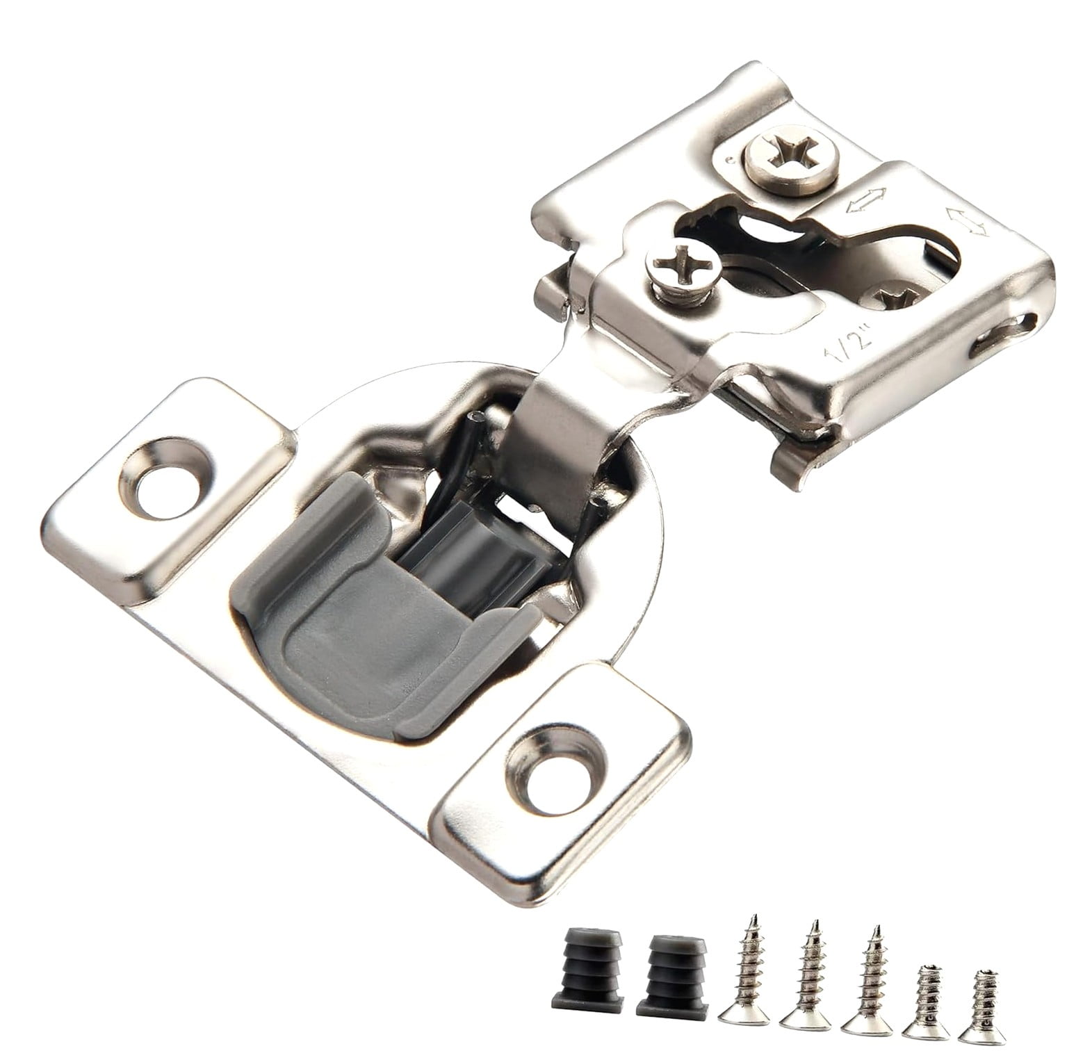 Coolnut 20 Pack 1/2" Overlay 3D Soft Close Hinges for Face Frame ...