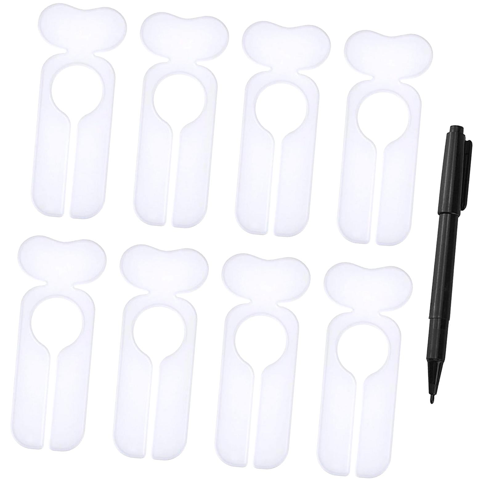 Coolnut 20 Pack Closet Dividers for Hanging Clothes Clothing Size ...